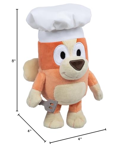 Bluey Friends Plush Soft Toy | Chef Bingo with Chef Hat and Spatula