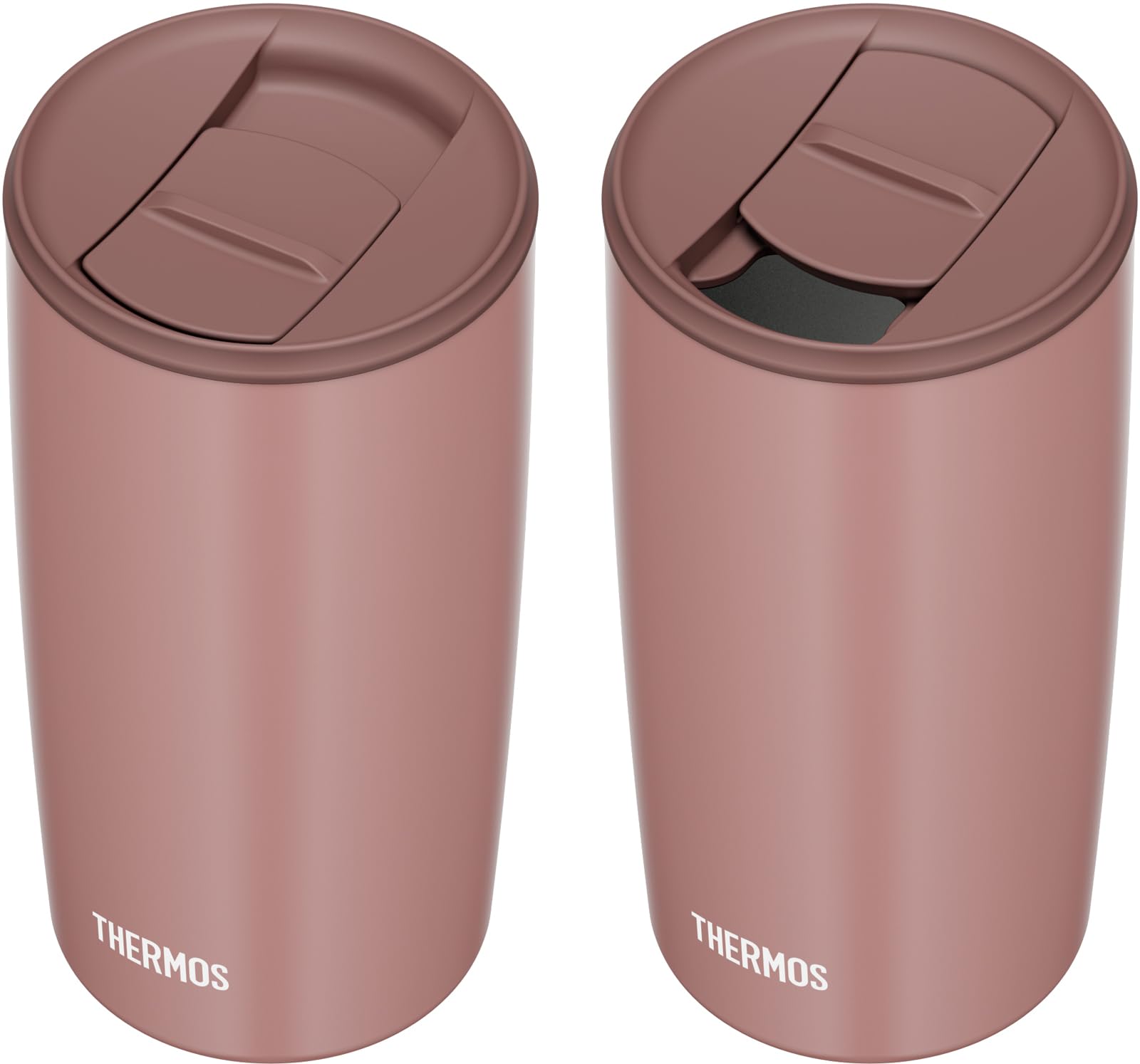 Thermos JDP-501 MBW Vacuum Insulated Tumbler with Lid, 16.9 fl oz (500 ml), Milk Brown