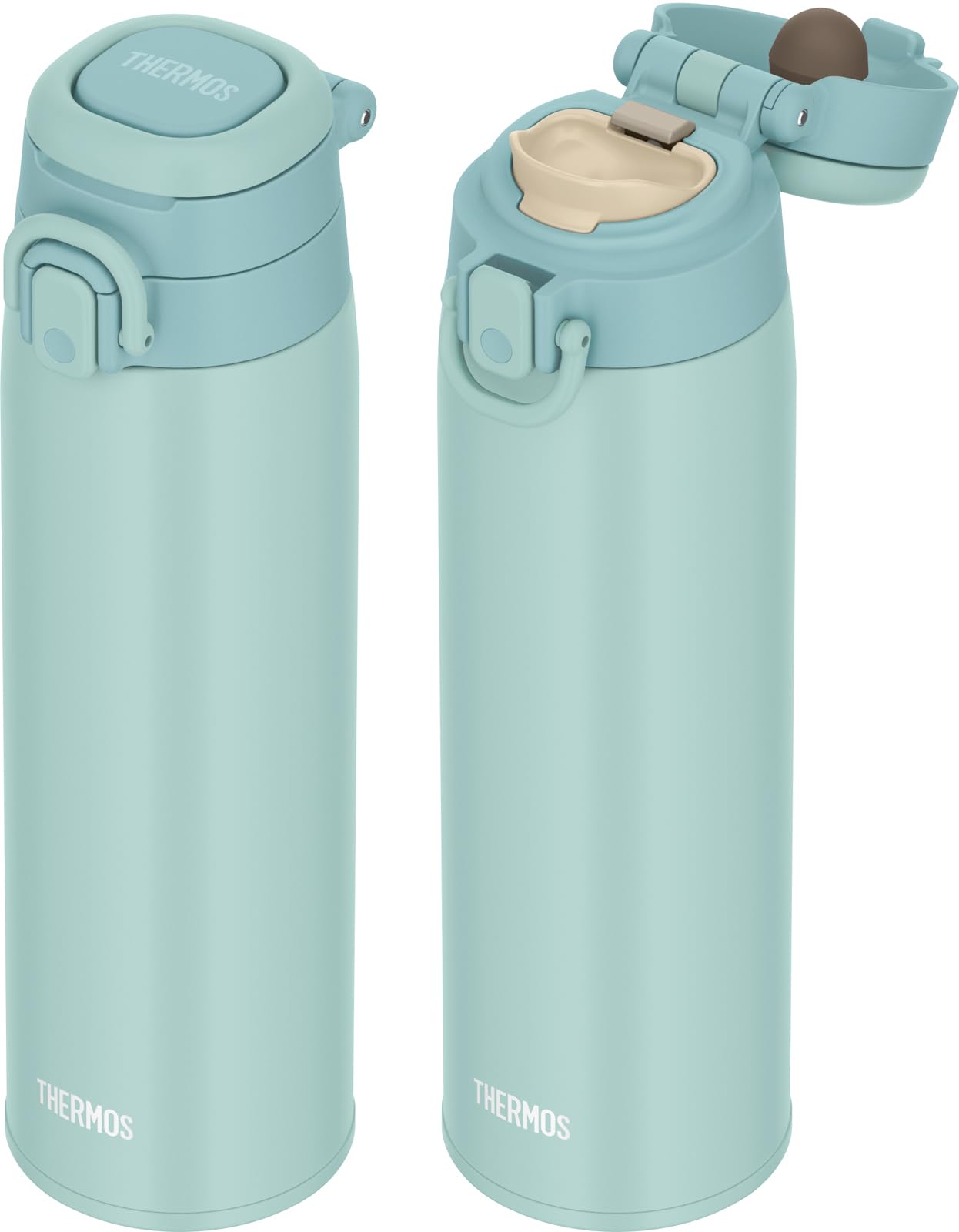 Thermos JOS-750 MBL Vacuum Insulated Mobile Mug with Carry Loop, 25.4 fl oz (750 ml), Mint Blue