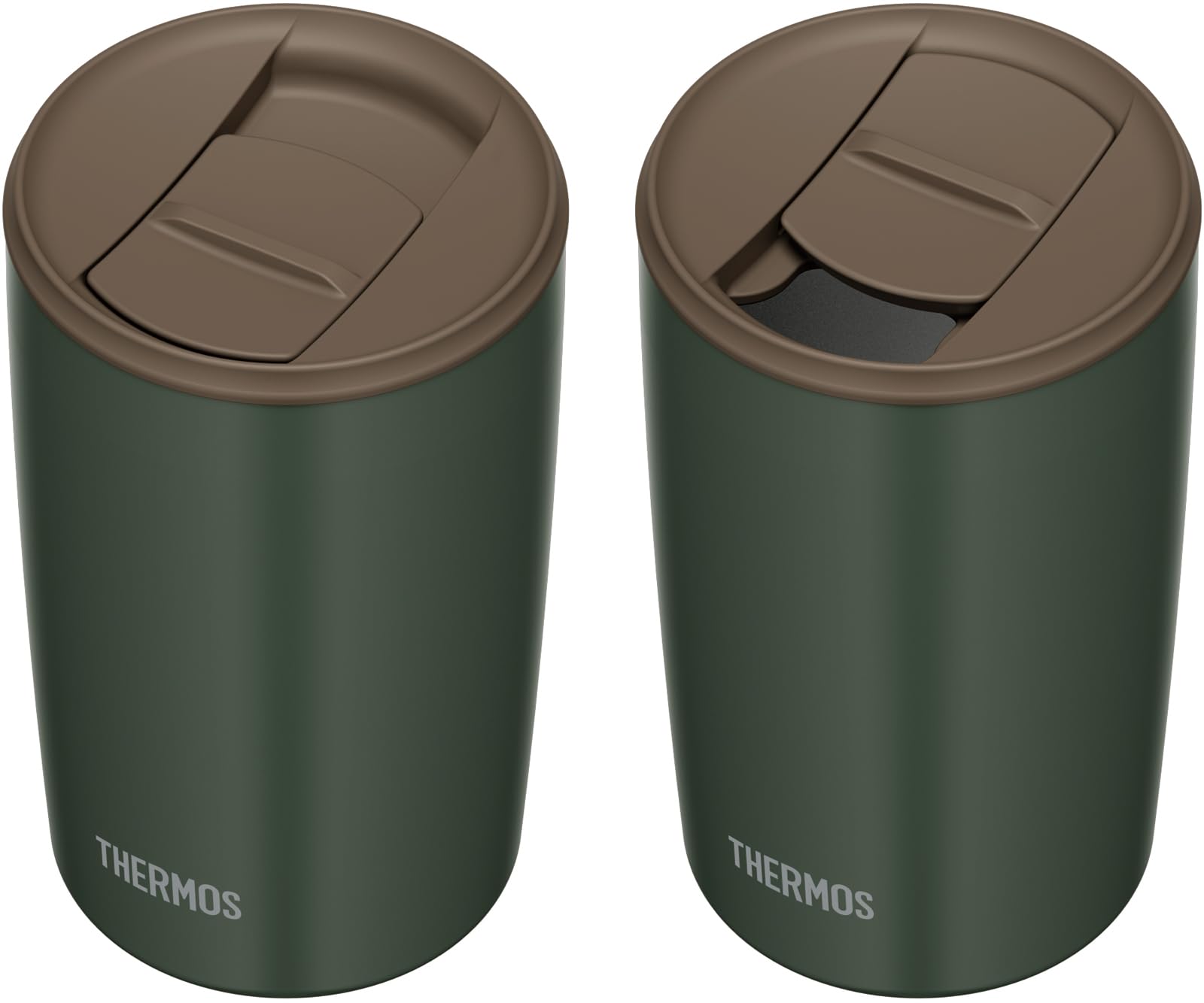 Thermos JDP-401 FG Vacuum Insulated Tumbler with Lid, 13.5 fl oz (400 ml), Forest Green