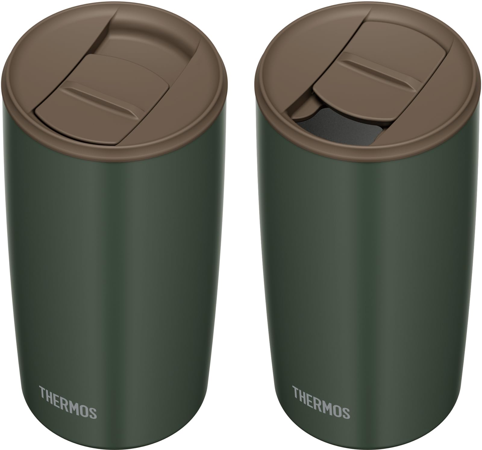 Thermos JDP-501 FG Vacuum Insulated Tumbler with Lid, 16.9 fl oz (500 ml), Forest Green