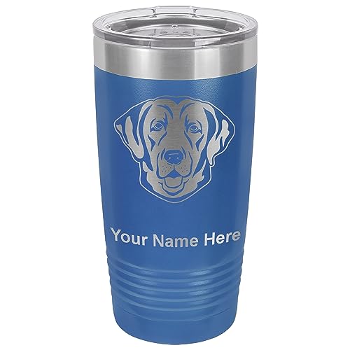 LaserGram 20oz Vacuum Insulated Tumbler Mug, Chesapeake Bay Retriever, Personalized Engraving Included (Dark Blue)