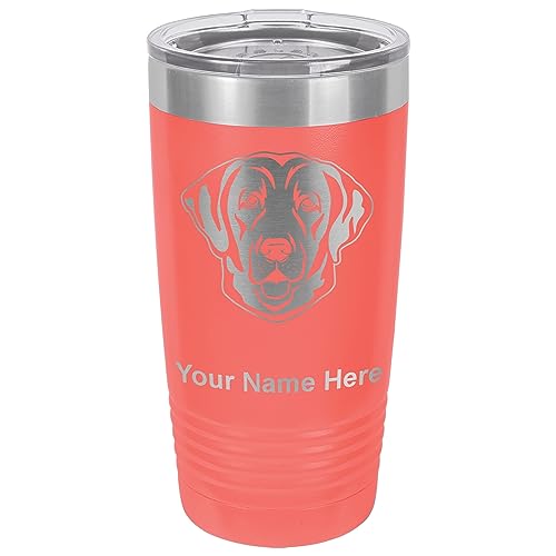 LaserGram 20oz Vacuum Insulated Tumbler Mug, Chesapeake Bay Retriever, Personalized Engraving Included (Coral)