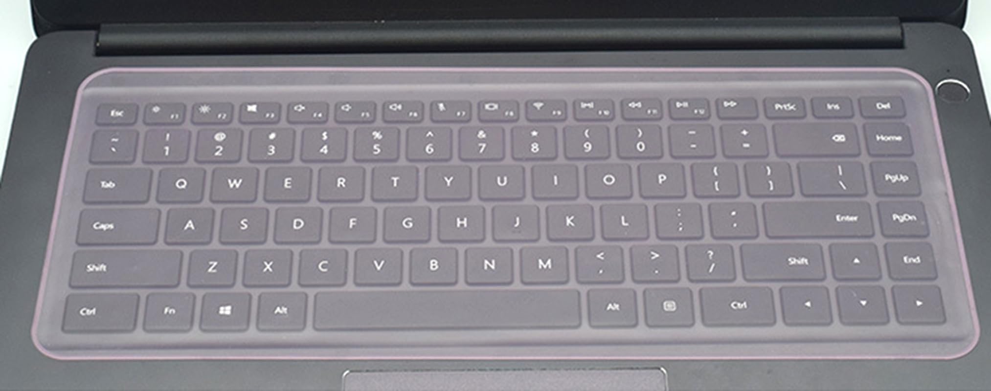 12.2" x 5.1" Universal Silicone Keyboard Protector Cover Skin for 13.3" 14" Laptop Notebook Keyboard (Without Numeric Keypad Keyboard), Ultra Thin Waterproof Dustproof Keyboard Protector Skin - Pink