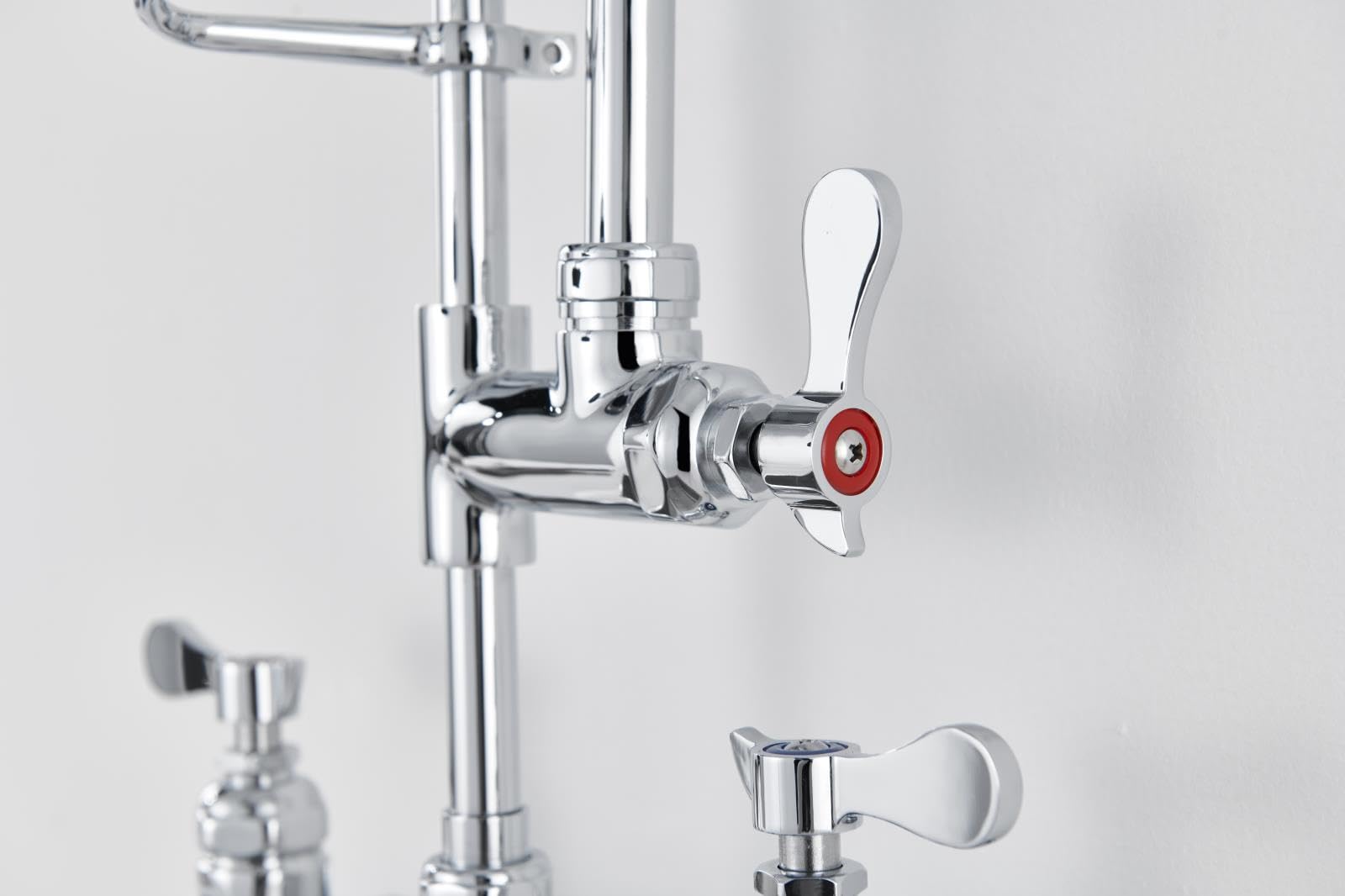 APLWY Brass 002713-40 Hot Side Handle Stem Assembly Replacement Fits All T&S Brass All Faucets, Red, 1 Pcs