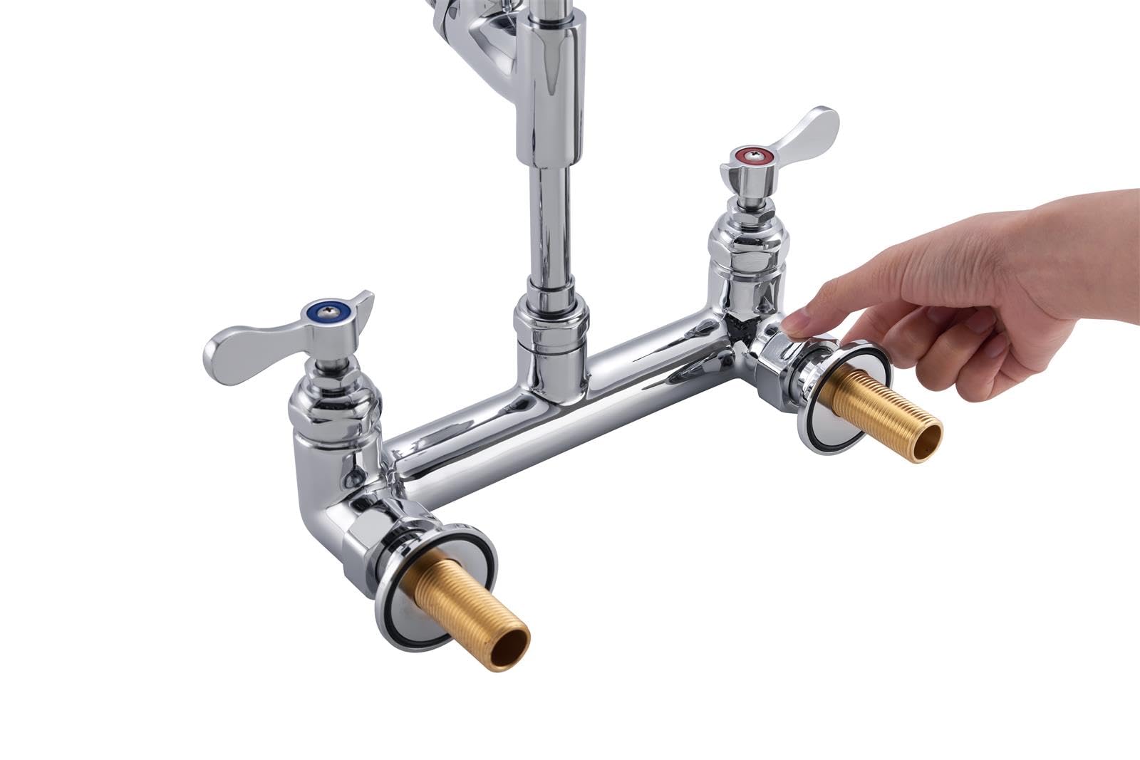 APLWY Brass 002713-40 Hot Side Handle Stem Assembly Replacement Fits All T&S Brass All Faucets, Red, 1 Pcs