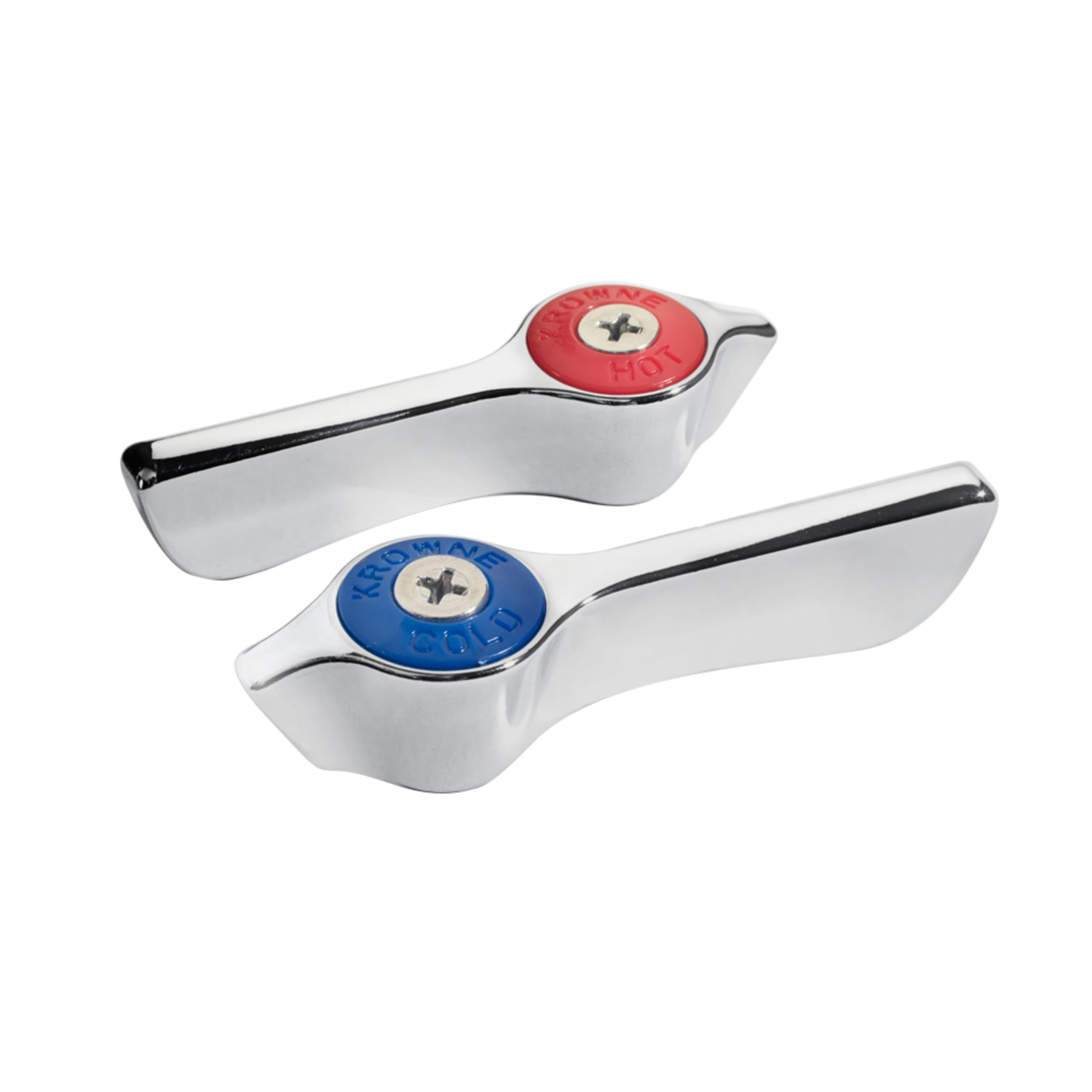Krowne 21-305 Silver Series Faucet Handle Repair Kit, Contains (2) Screws, (2) Handles, hot & Cold Color Indicators, fits Krowne Silver Series faucets (Interchangeable with Most Brands)ââââââââââ