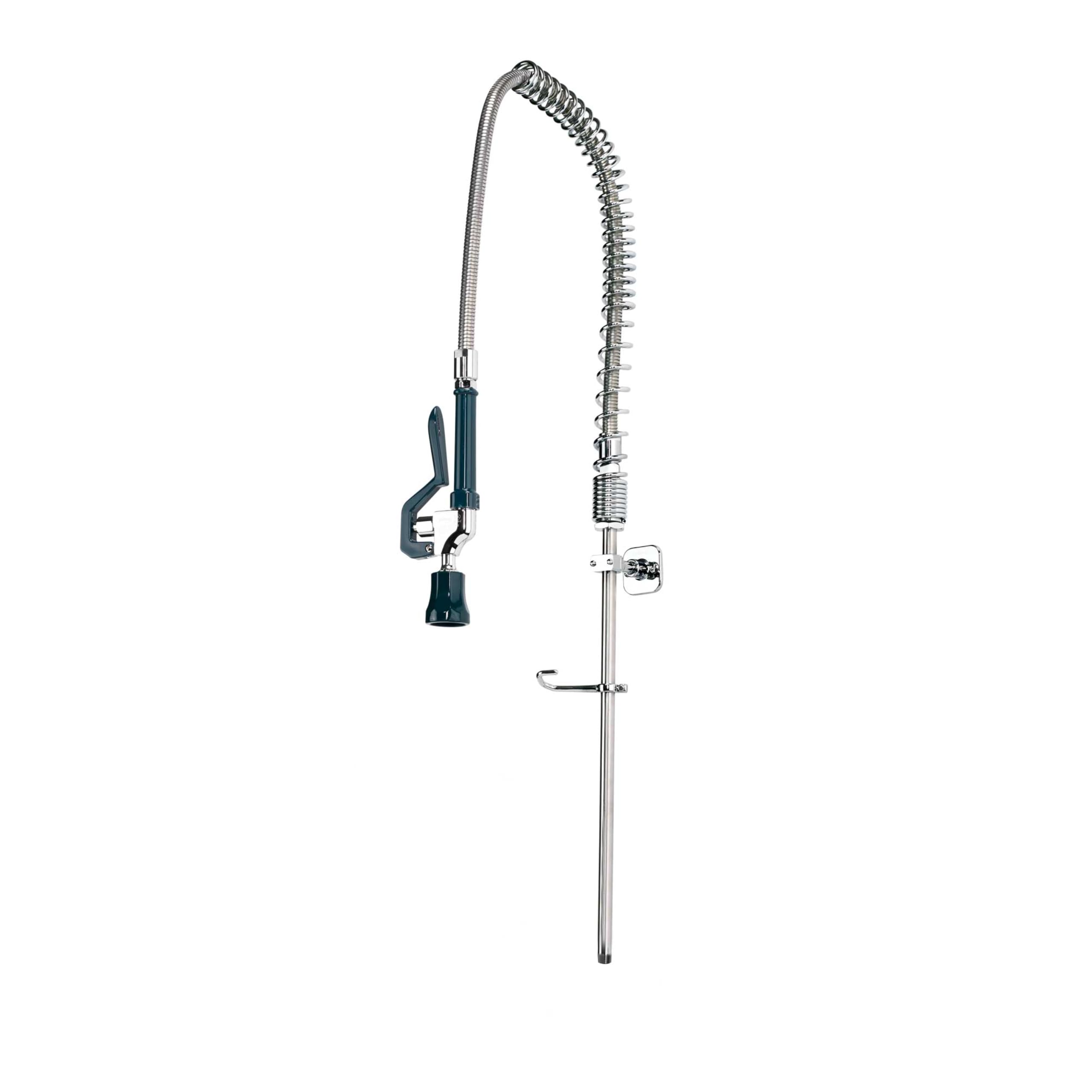Krowne 17-XXXL Krowne Royal Series Pre-Rinse Assembly, less base, spring action flexible gooseneck, 35"H stainless steel hose with 15" overhang & 1.2 GPM spray head, 44" stainless steel hose with grip