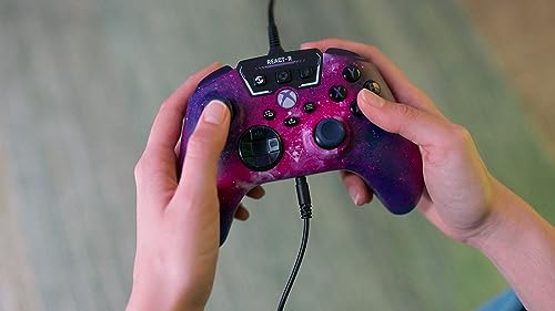 Turtle Beach REACT-R Wired Game Controller – Officially Licensed for Xbox Series X & S, Xbox One, and Windows 10|11 PC’s – Nebula