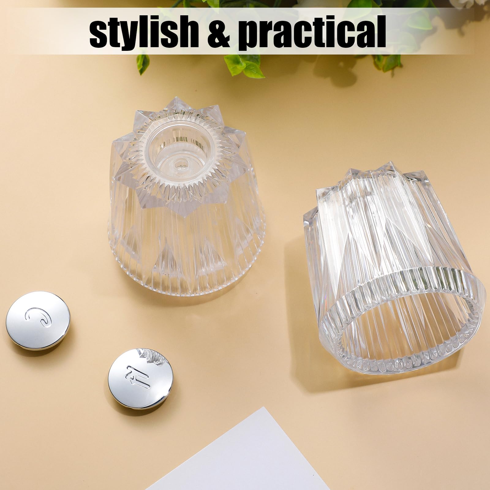 Kigley 4 Pcs Shower Faucets Handle Replacement Handles Shower Knob Replacement Compatible with Pfister Old Systems Bathtub, Clear (Novelty Style)