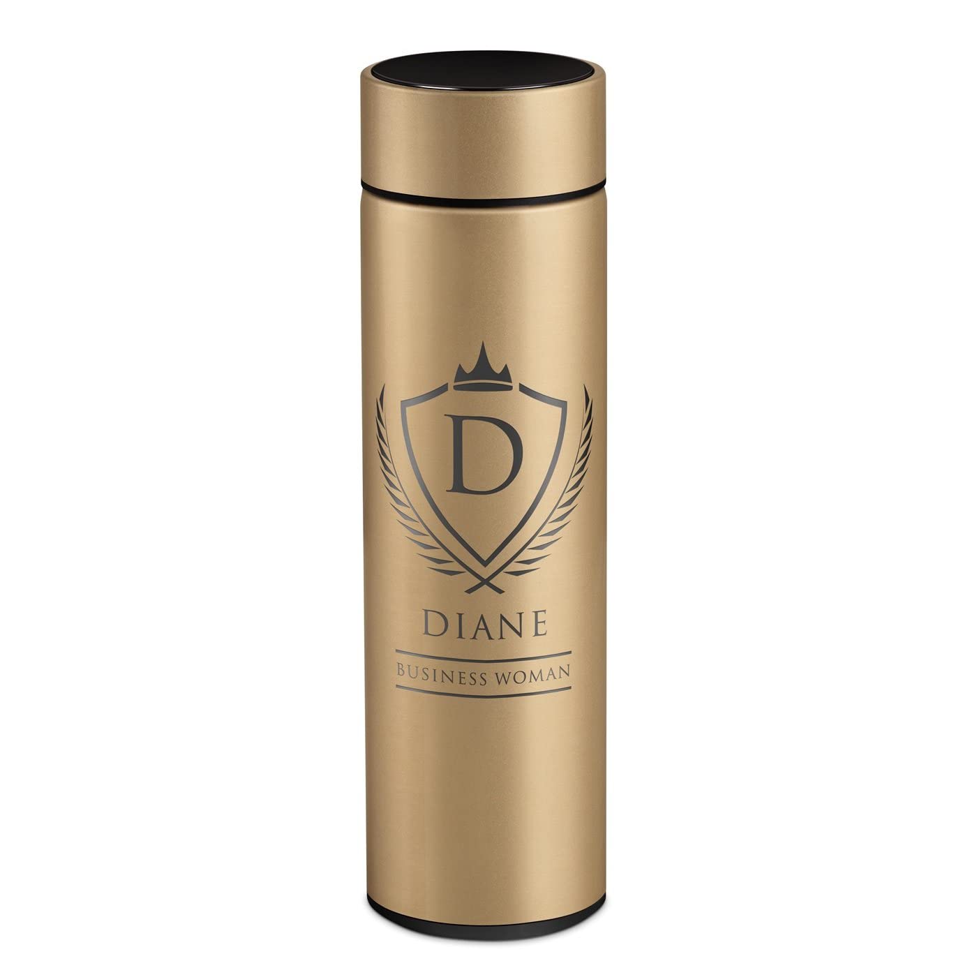 Maverton Travel Mug with engraving for woman - Customized Thermo mug for lady - Removable tea infuser - Lightweight design - LED Temperature Display - Personalized gadget for her - BUSINESS