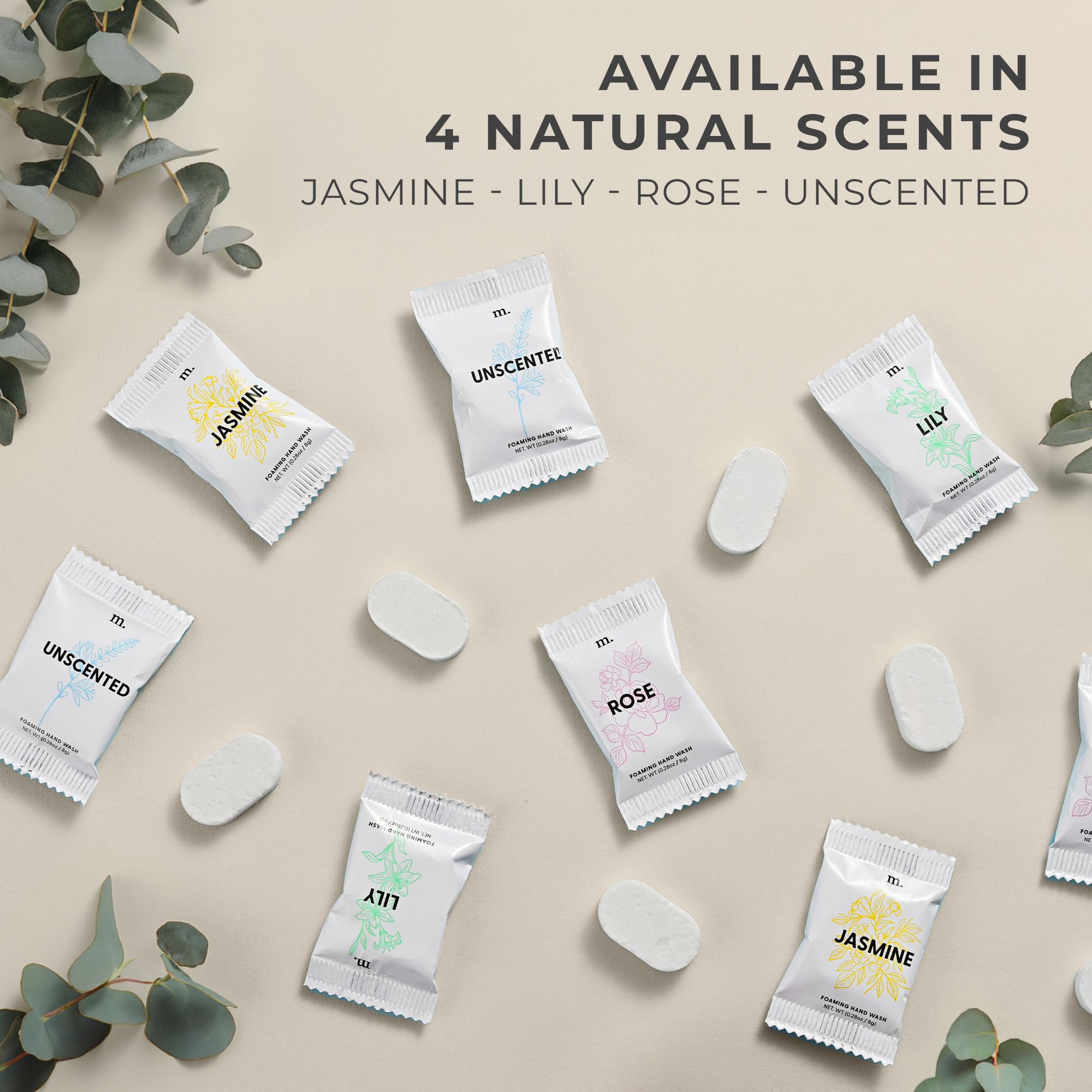 MaisoNovo 12-Pack Lily Scent Foaming Hand Soap Tablets