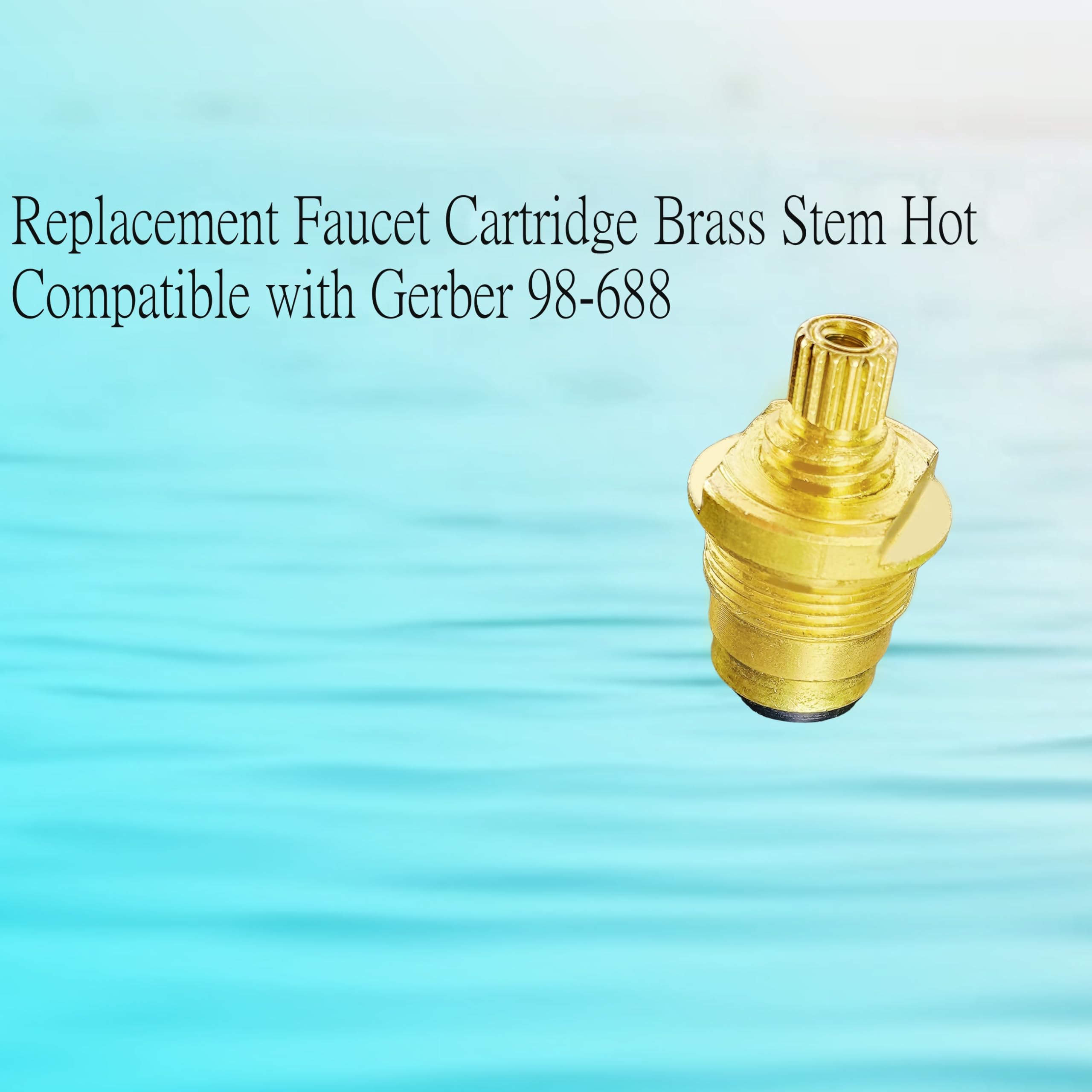 ALITZ 98-688 Replacement Faucet Cartridge Brass Stem Hot compatible with Gerber 98-688 valve compression-style hot stem and bonnet assembly designed for deck-mounted faucets