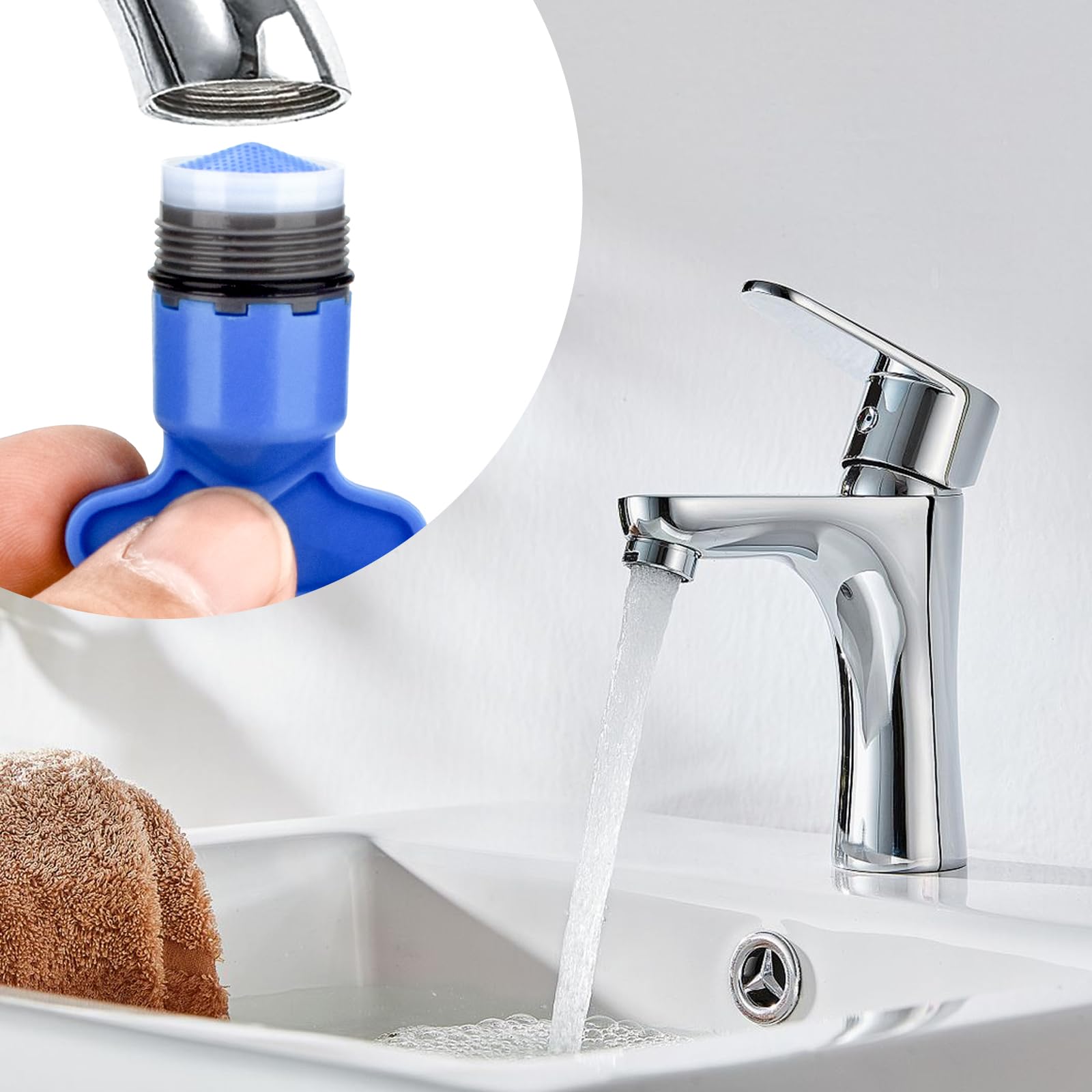 12 Pieces Faucet Cache Aerators with Faucet Aerator Removal Tool Water Saving Flow Restrictor Set Replacement Part for Bathroom or Kitchen,4 Size(M16.5 18.5 21.5 24 mm)