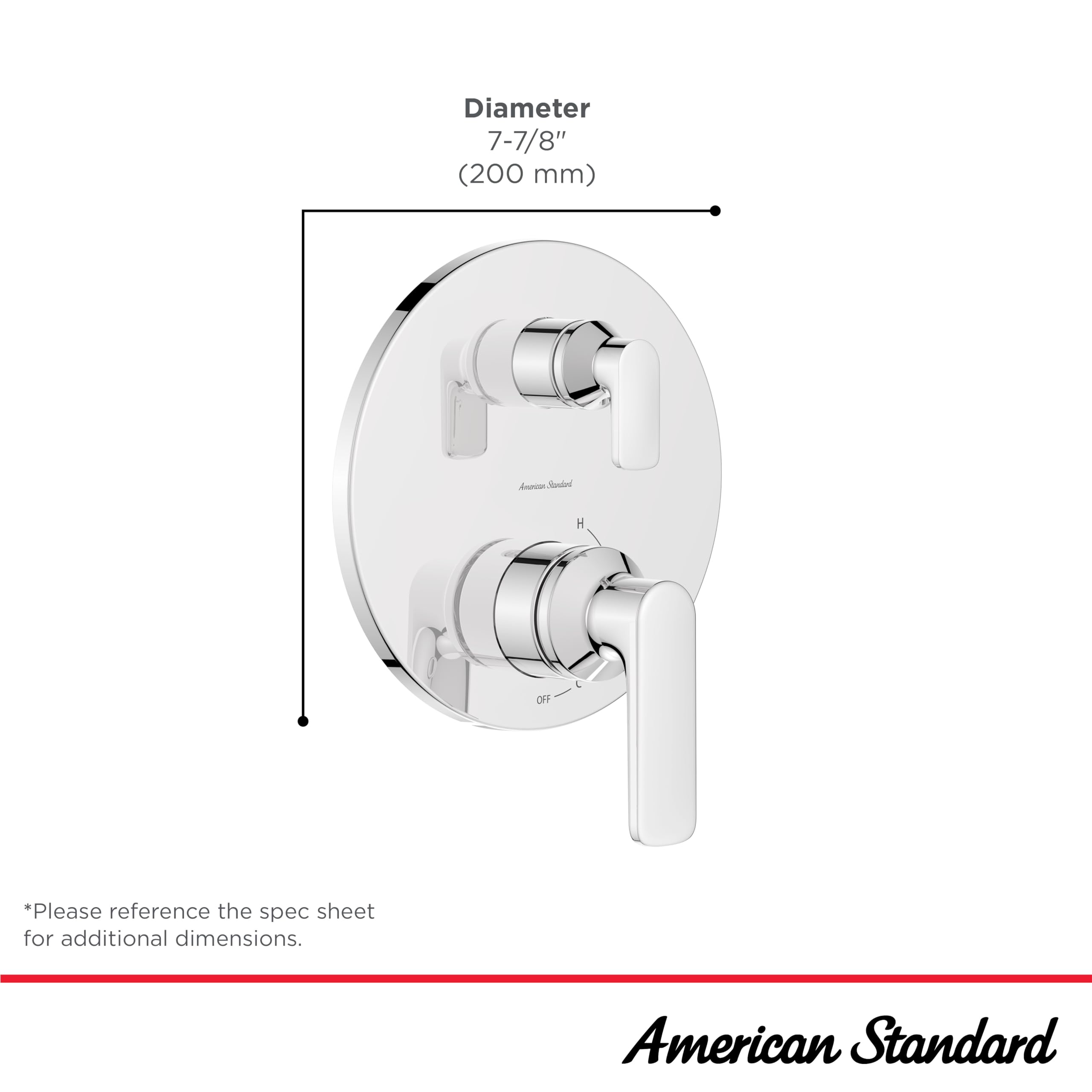 American Standard TU061740.002 Aspirations 2-Handle Pressure Balance Valve Trim Kit with Integrated Diverter, Chrome