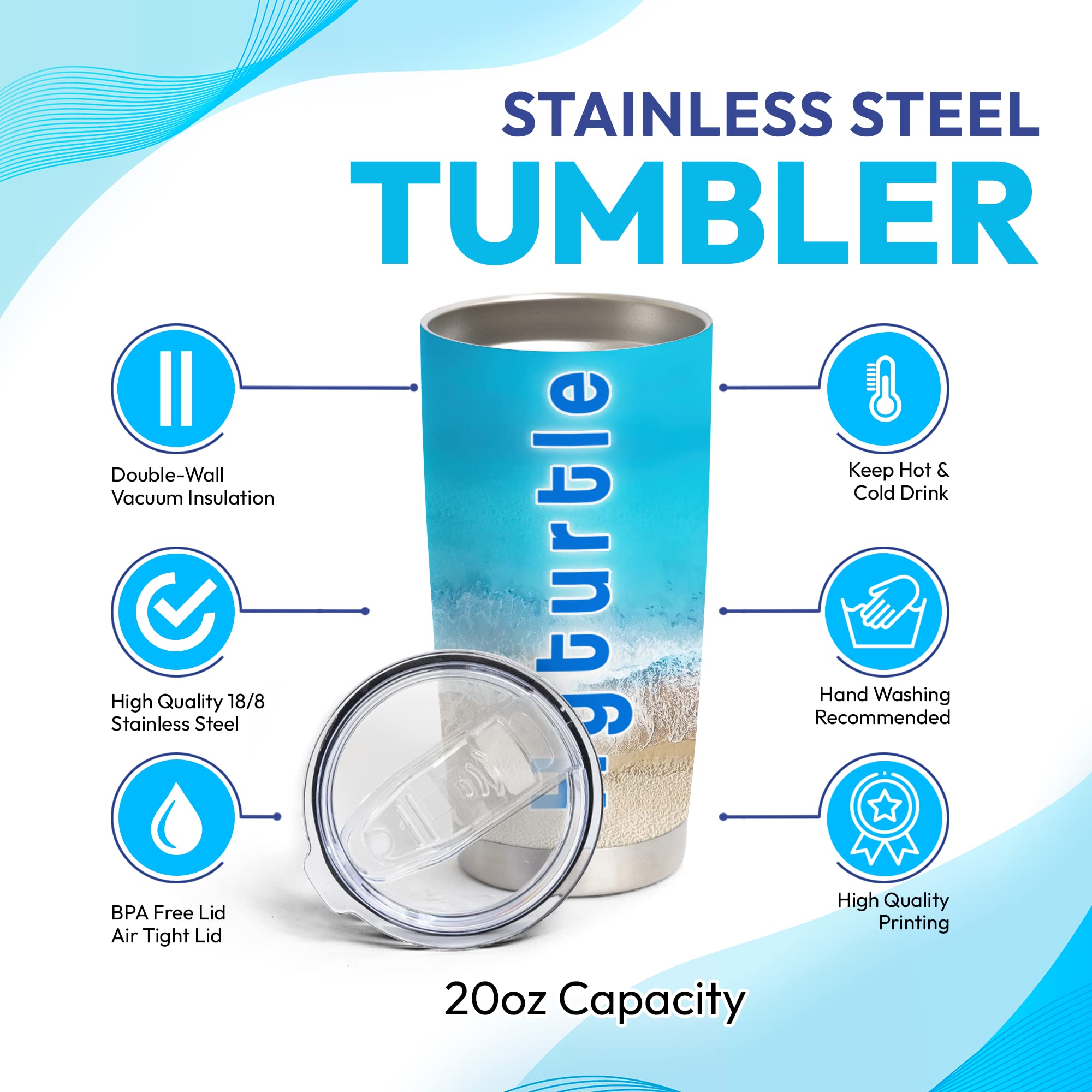Hyturtle Personalized Softball Tumbler - Softball Print Custom Name Stainless Steel Tumbler 20oz With Straw Lid - Softball Gifts For Mom Women Men Fan Coach Sport Lovers Birthday Mother's Day
