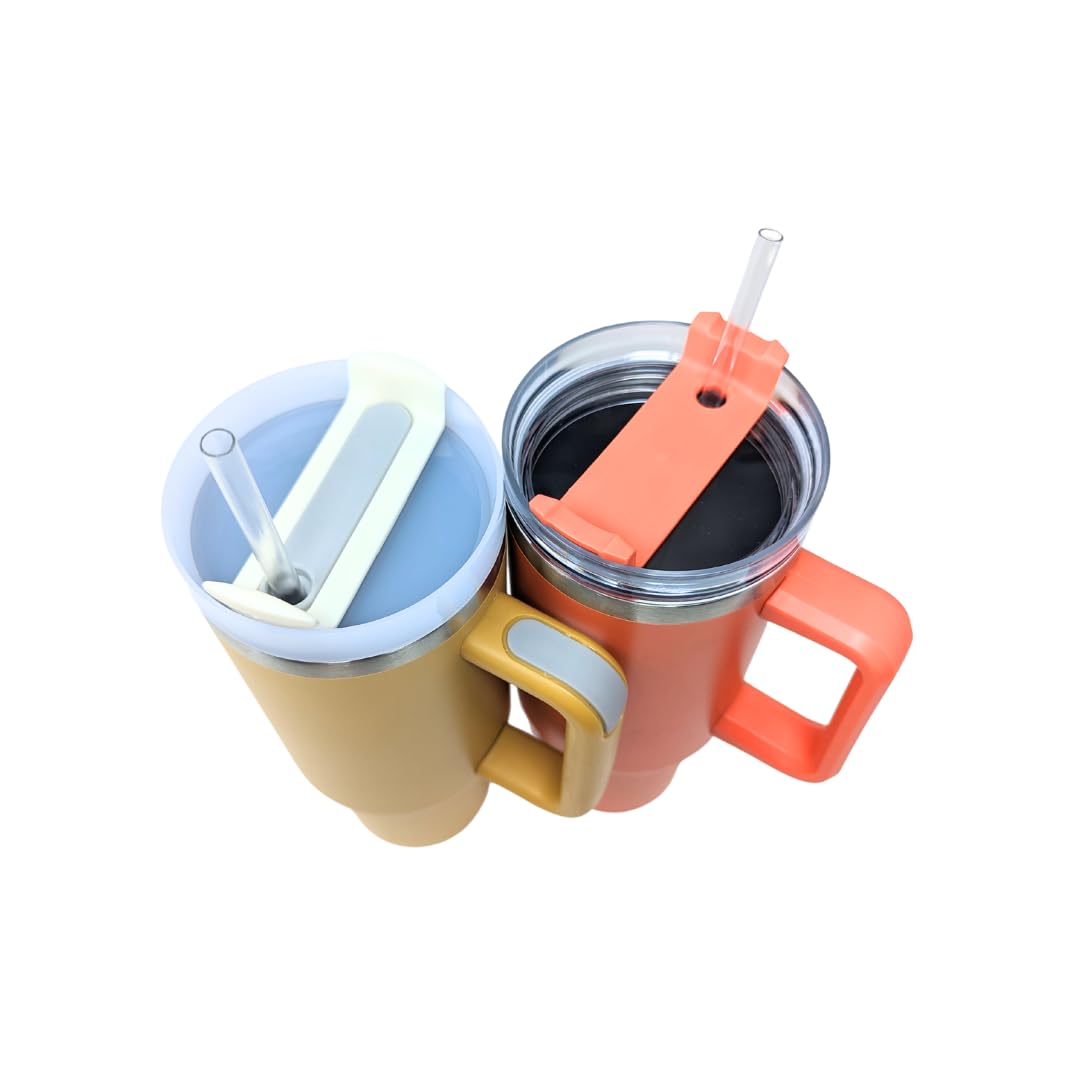 FTB Creative 40oz Insulated Journey Tumbler Mug, Double Wall Stainless Steel, with Lid and Straw (Tuscan Terracotta)