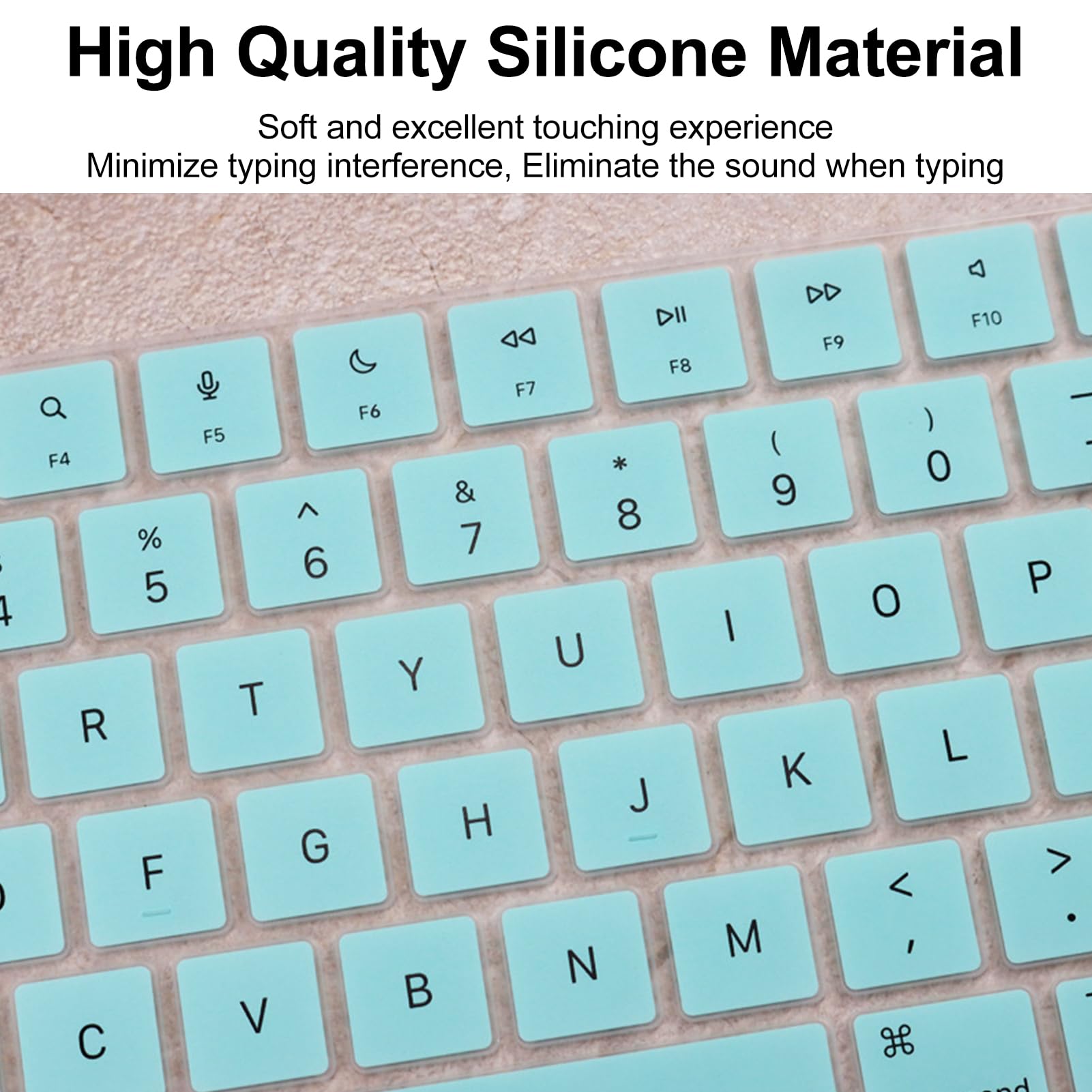YongMai Silicone Keyboard Cover for 2021 New Model A2449 iMac Magic Keyboard with Touch ID and Numeric Keypad, Washable Dustproof iMac Keyboard Skins (Green)