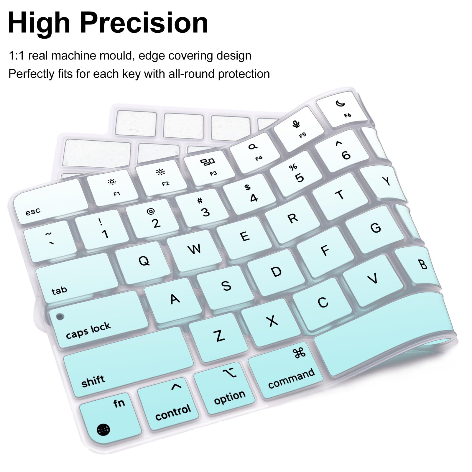 YongMai Silicone Keyboard Cover for 2021 New Model A2449 iMac Magic Keyboard with Touch ID and Numeric Keypad, Washable Dustproof iMac Keyboard Skins (Green)