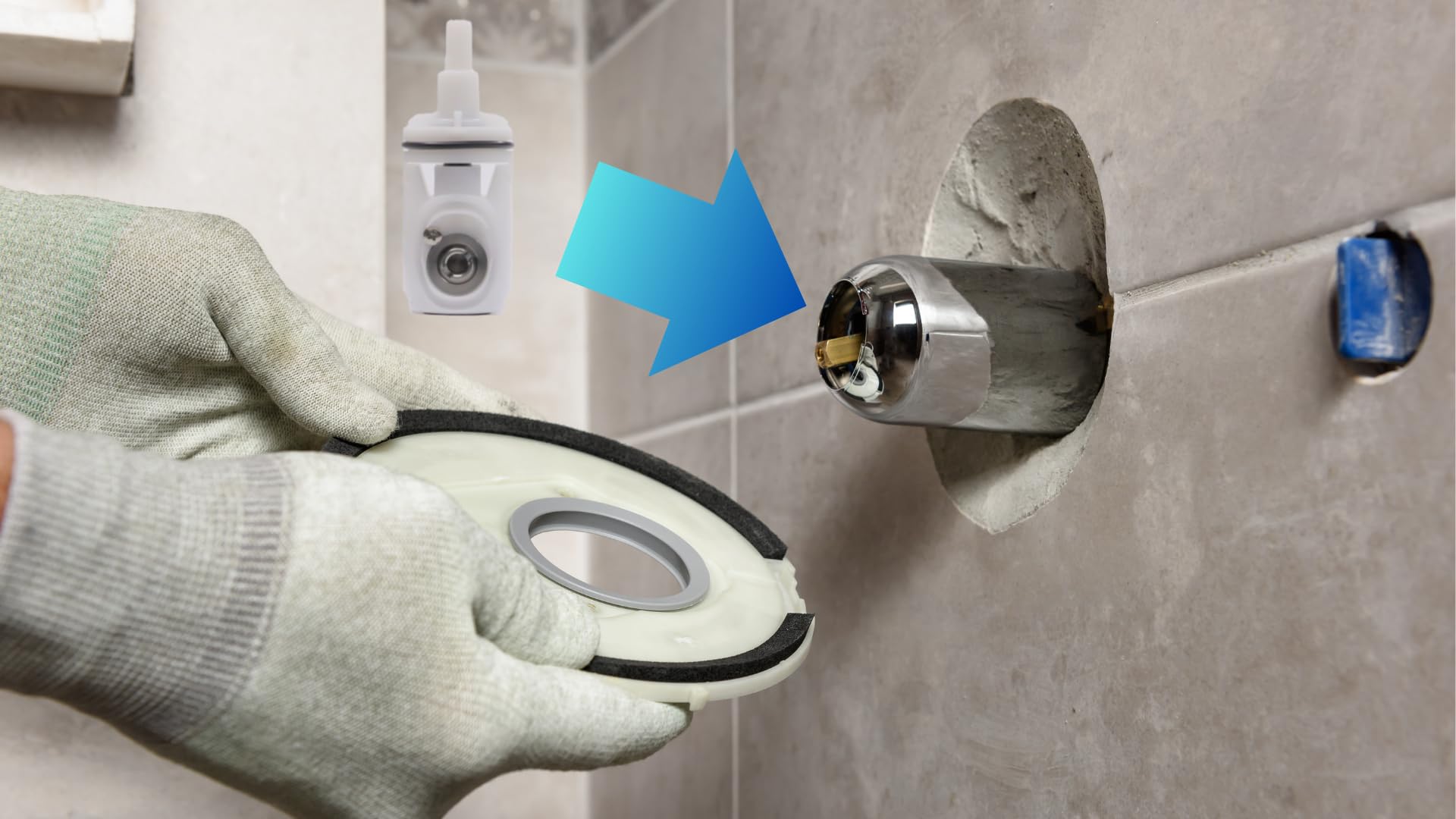 T & T Hardware Replacement Pressure Balance Cartridge for Valley Single Handle Shower V4268, White