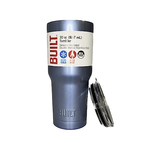 Built 30 Ounce Vacuum-Insulated Double Walled Stainless Steel Tumblr Harbor Blue