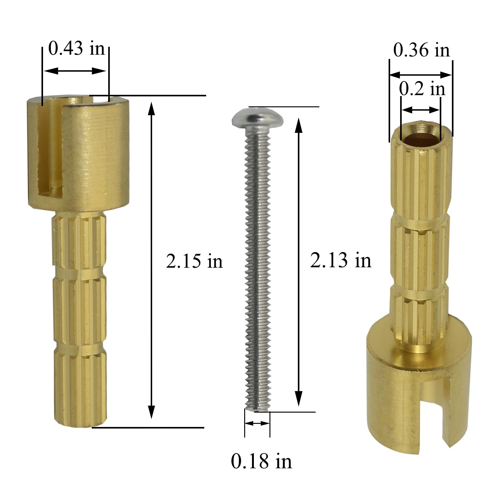 2 Pcs 970-0770 Stem Adapter with Screw for Faucet, Plumbing Equipment Replacement, Brass