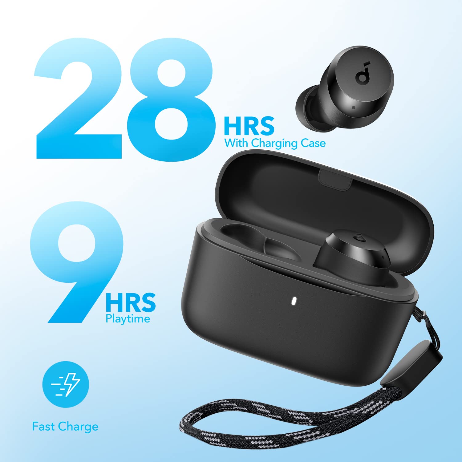 Soundcore by Anker A20i True Wireless Earbuds, Bluetooth 5.3, App, Customized Sound, 28H Long Playtime, Water-Resistant, 2 Mics for AI Clear Calls, Single Earbud Mode (Renewed)