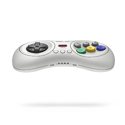 8Bitdo M30 Bluetooth Controller for Switch, Windows and Android, 6-Button Layout for SEGA’s Classic Games (White)