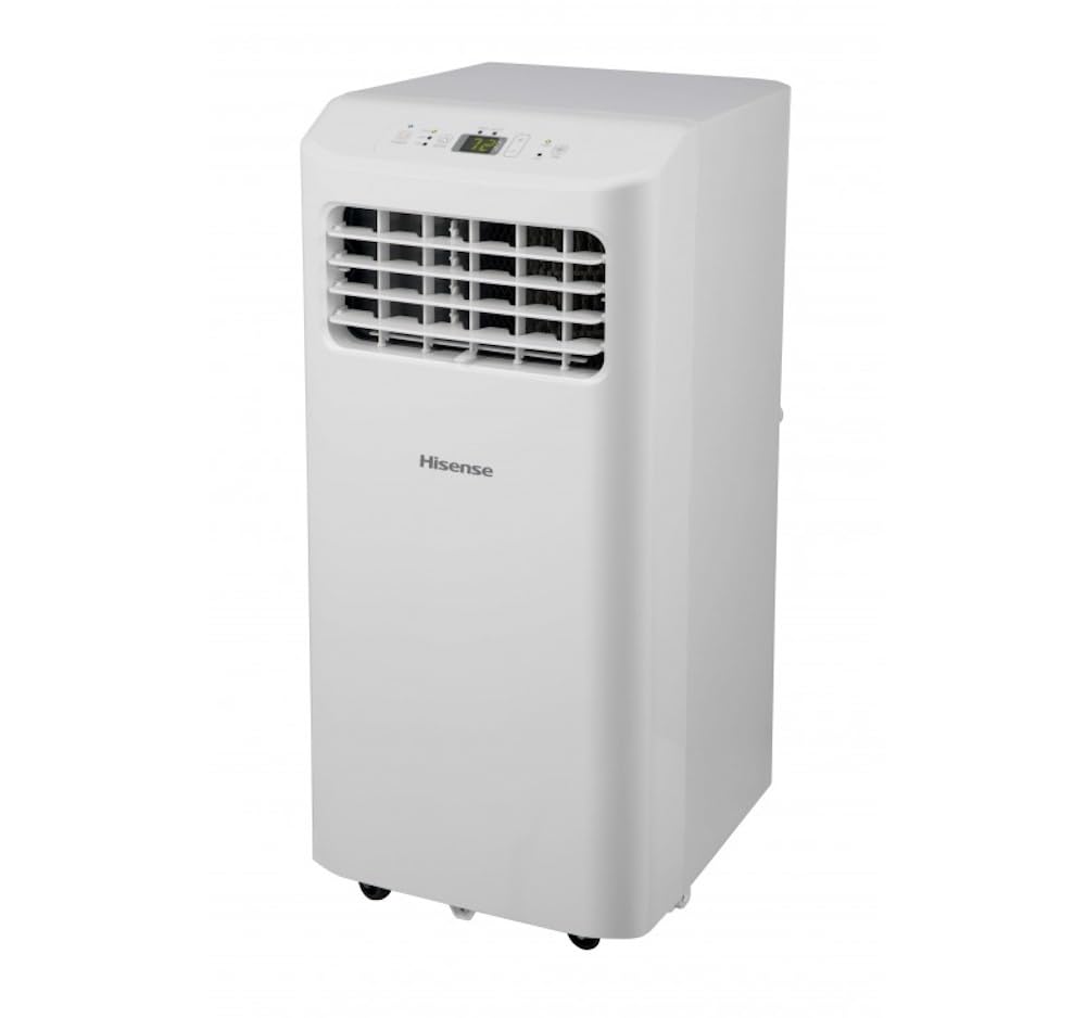 Hisense Portable Air Conditioner 5000-BTU DOE (115-Volt) White Vented, Remote control, Cools 150-sq ft, 24 Hour Timer, 3-modes (Cooling, Fan, Dehumidifier), Noise Level dB 47 - AP0522CR1W (Renewed)