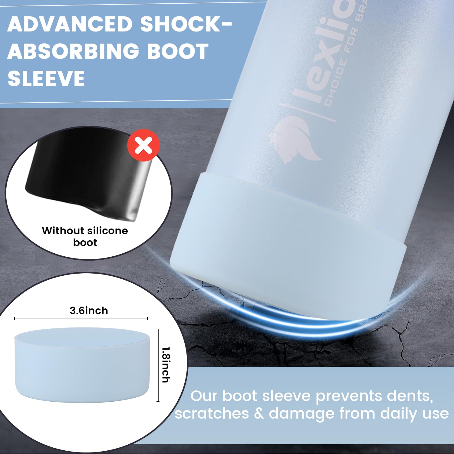 Lexlion Tea Infuser Bottle - Fruit Infuser Water Bottle 32 Oz, Triple Walled Insulated Stainless Steel Bottle, Thermal Leaf Infuser, Silicone Sleeve, 3 Lids Leakproof, Metal Mug Gallon