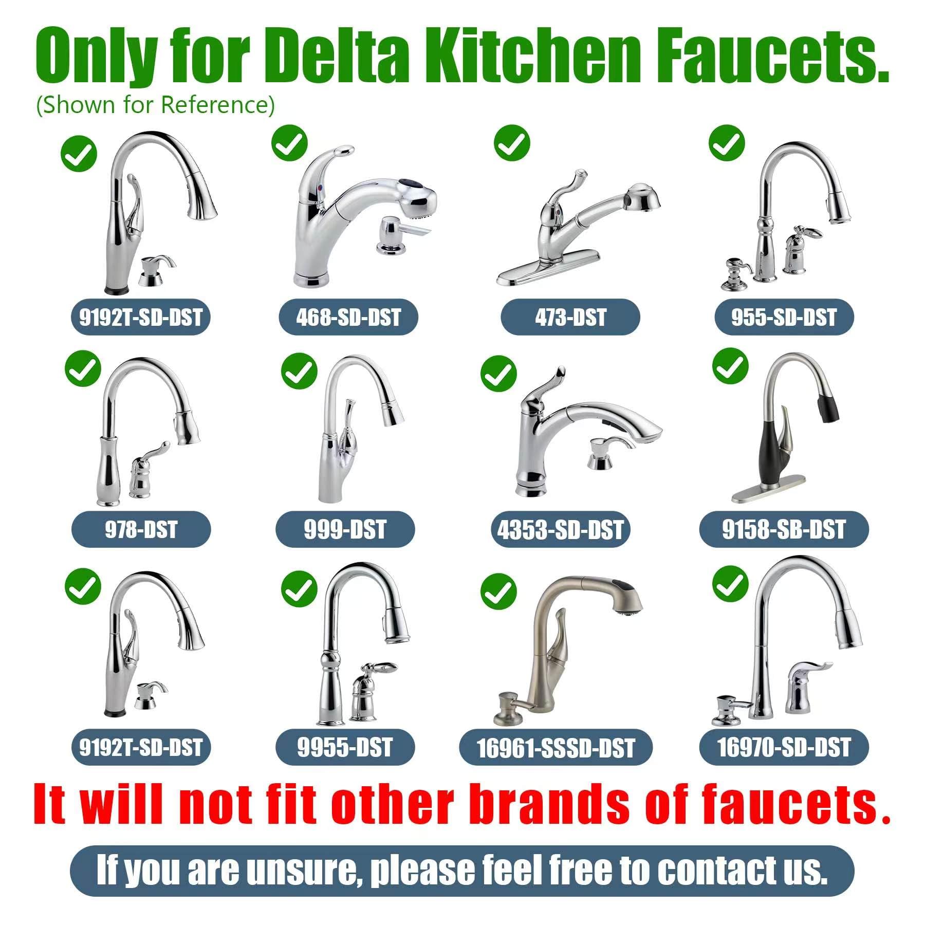 Faucet Hose for Delta Faucet Hose Replacement Parts,RP50390 RP62057 RP74608 Hose for Sink Kitchen Faucet Parts, Pull-Out and Pull-Down Fauct Hose Repair Kit, Brass Adapter, 59 Inch