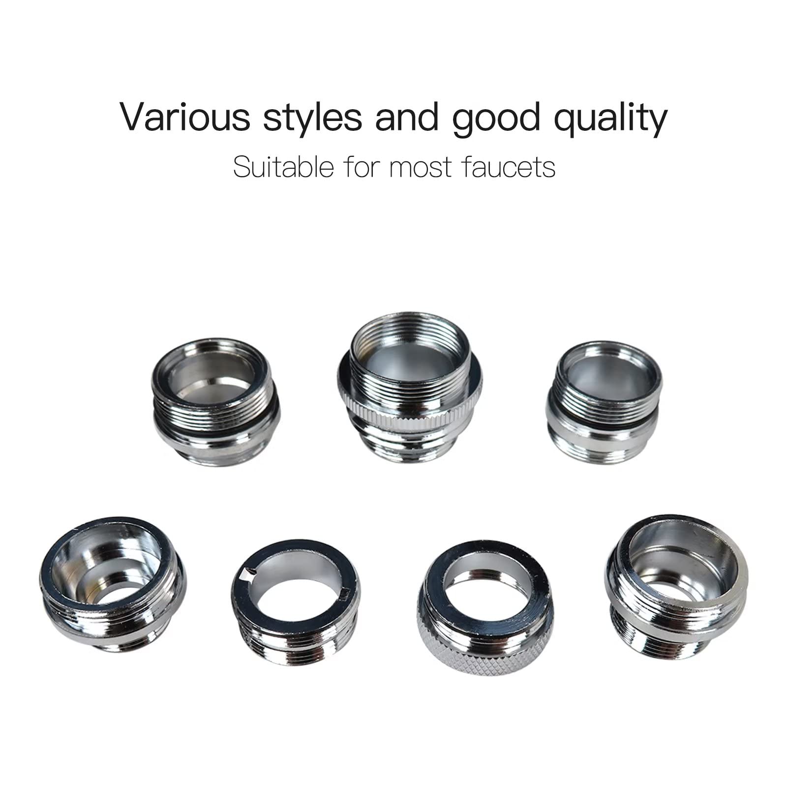 7pcs Faucet Adapter Kit With Tom Thumb Cache Adapter (TTCAD4) – Male 3/8”-18T