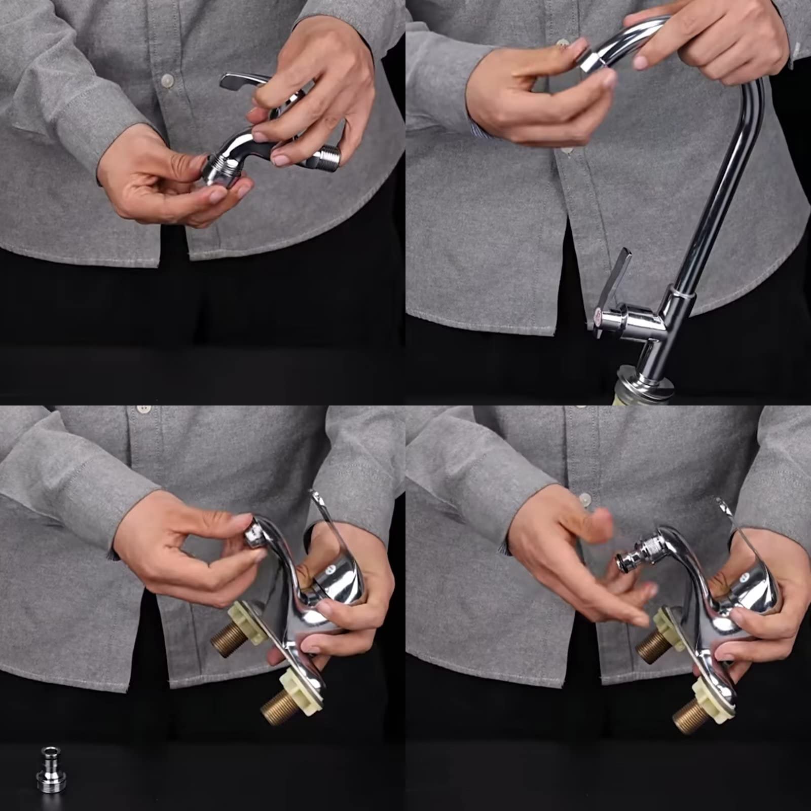 7pcs Faucet Adapter Kit With Tom Thumb Cache Adapter (TTCAD4) – Male 3/8”-18T