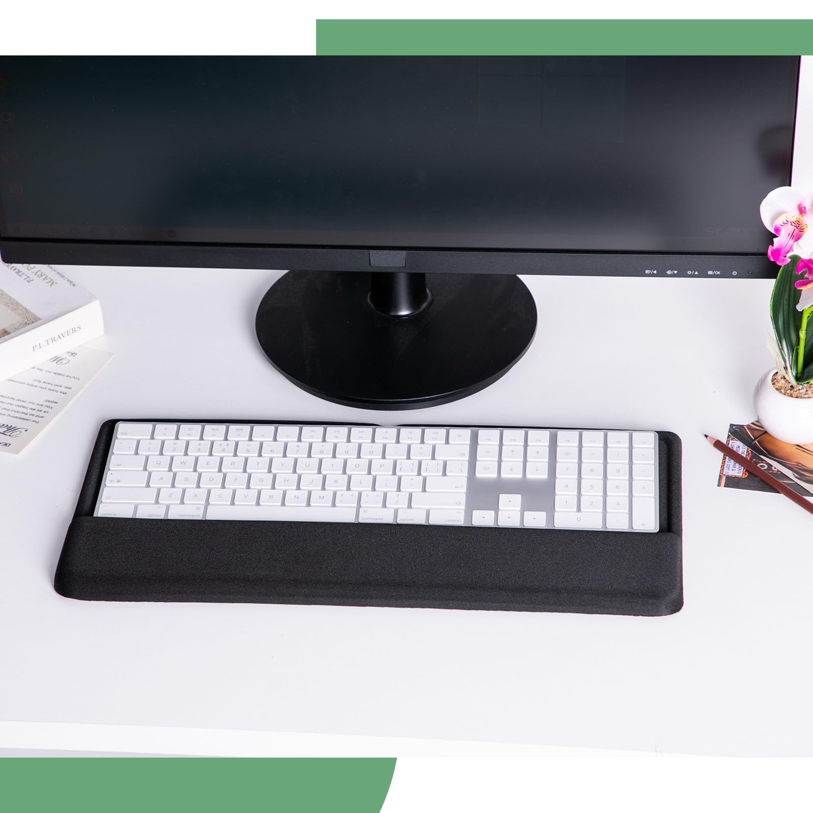 Keyboard Wrist Rest for Pad Wrist Rest Stand Compatible with Wireless Keyboard with Numeric Keypad for Easy Typing(Compatible with Magic Keyboard 2 with Numeric Keypad, MQ052LL/A)