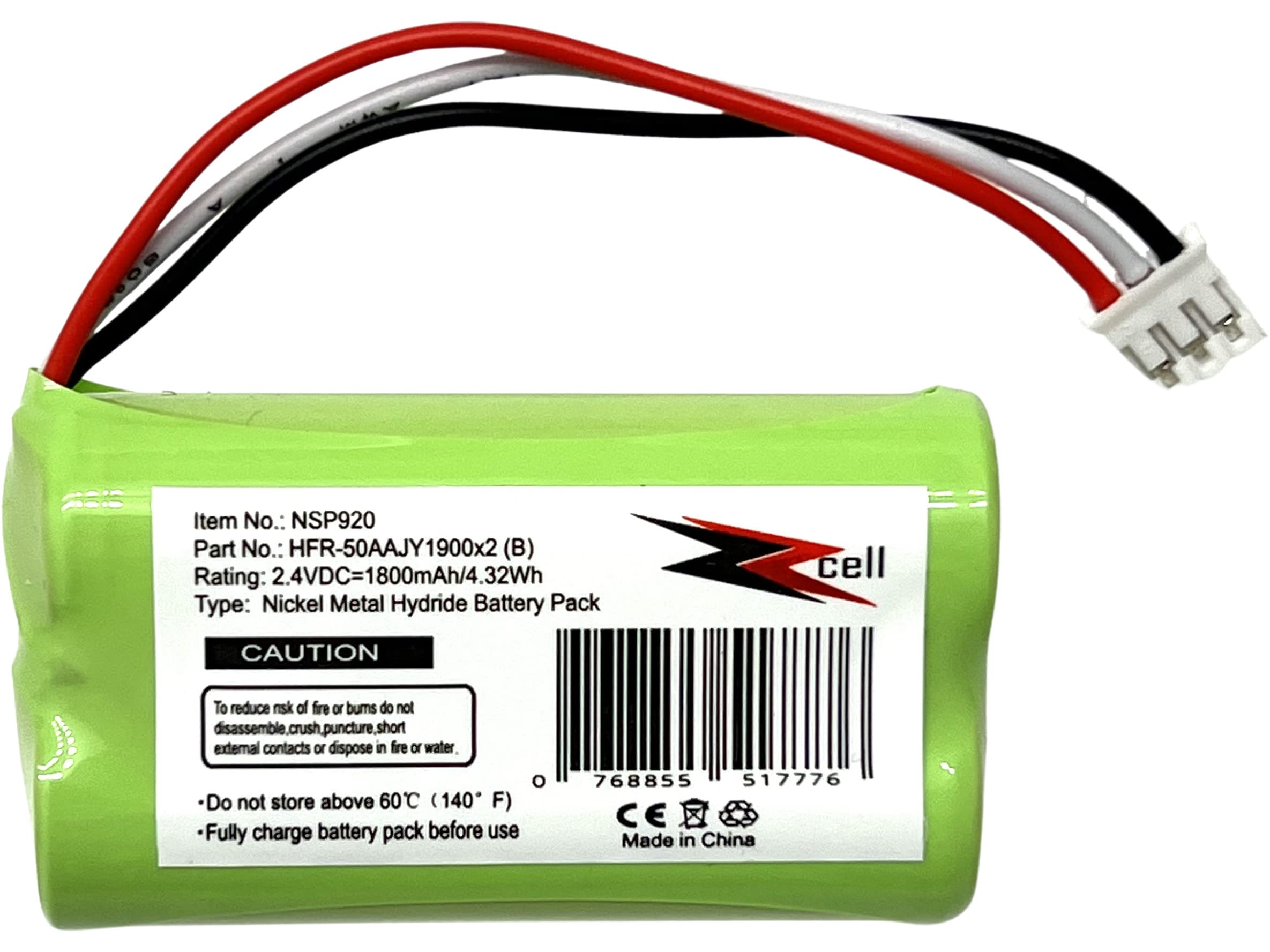 ZZcell® Battery Replacement for Nvidia Shield TV Game Controller, P2920, HFR-50AAJY1900x2(B), HRLR15/51, 2.4Volts 1800mAh