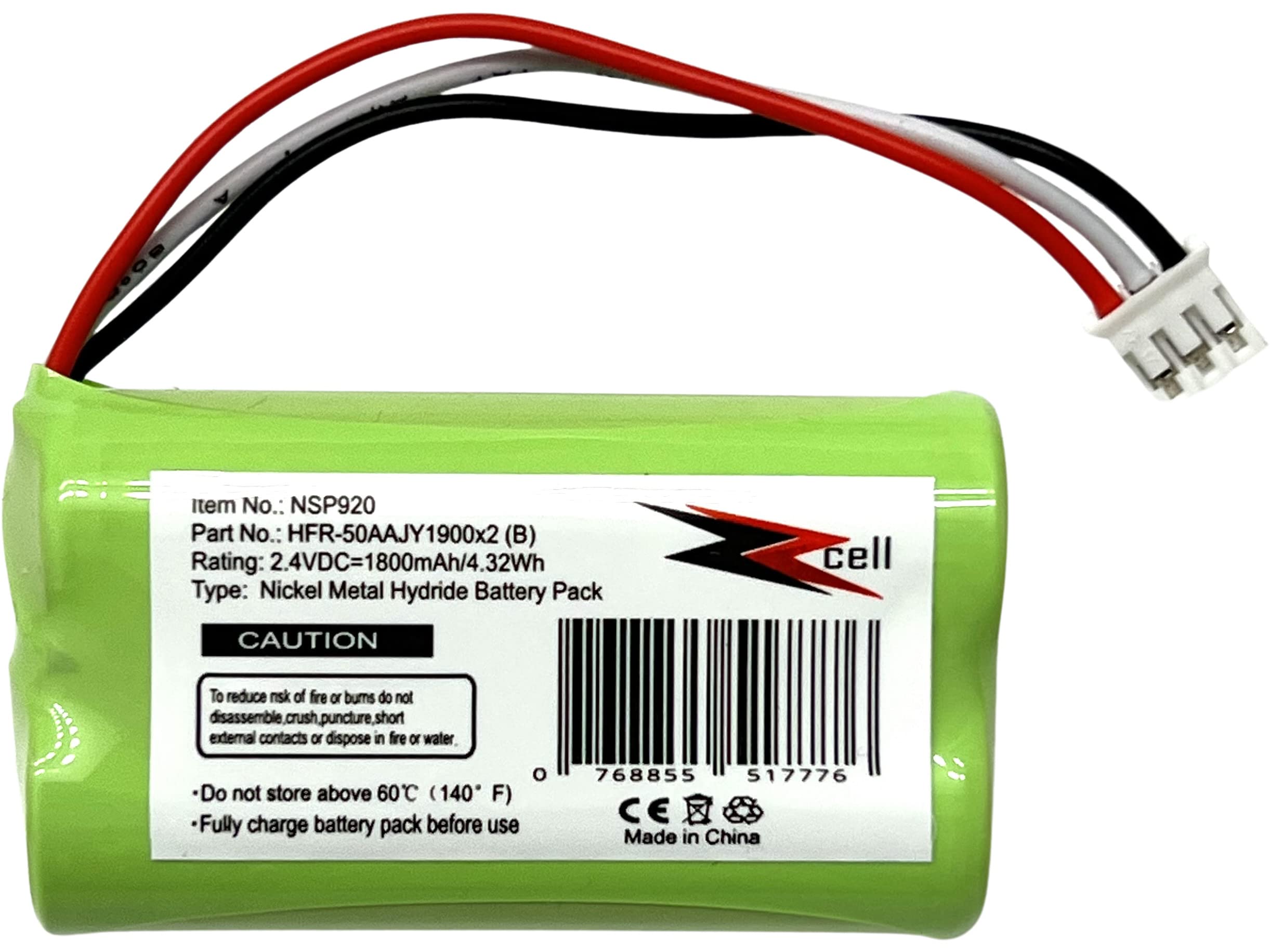 ZZcell® Battery Replacement for Nvidia Shield TV Game Controller, P2920, HFR-50AAJY1900x2(B), HRLR15/51, 2.4Volts 1800mAh