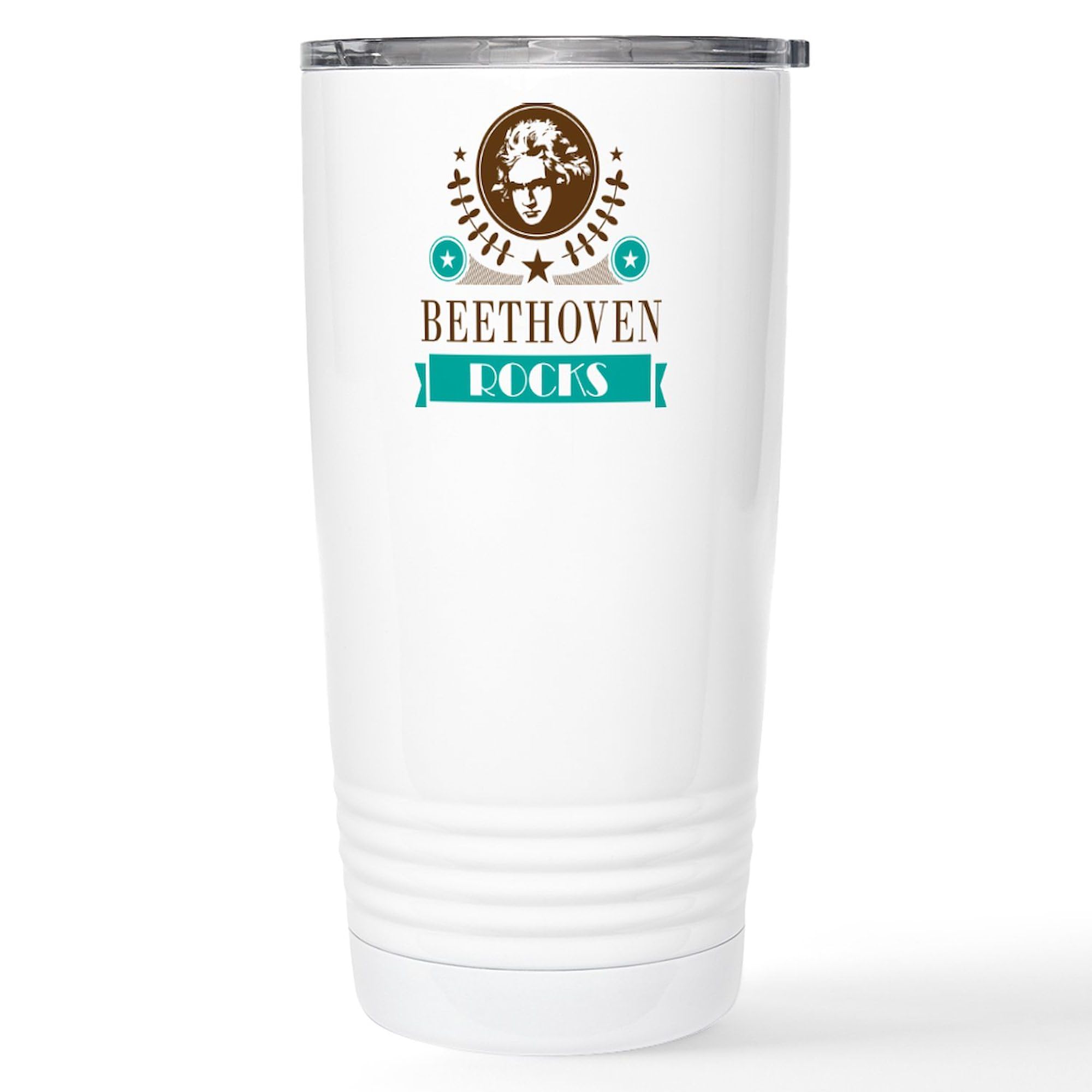 CafePress Beethoven Rocks Mugs 20 oz. Insulated Stainless Steel Coffee Tumbler