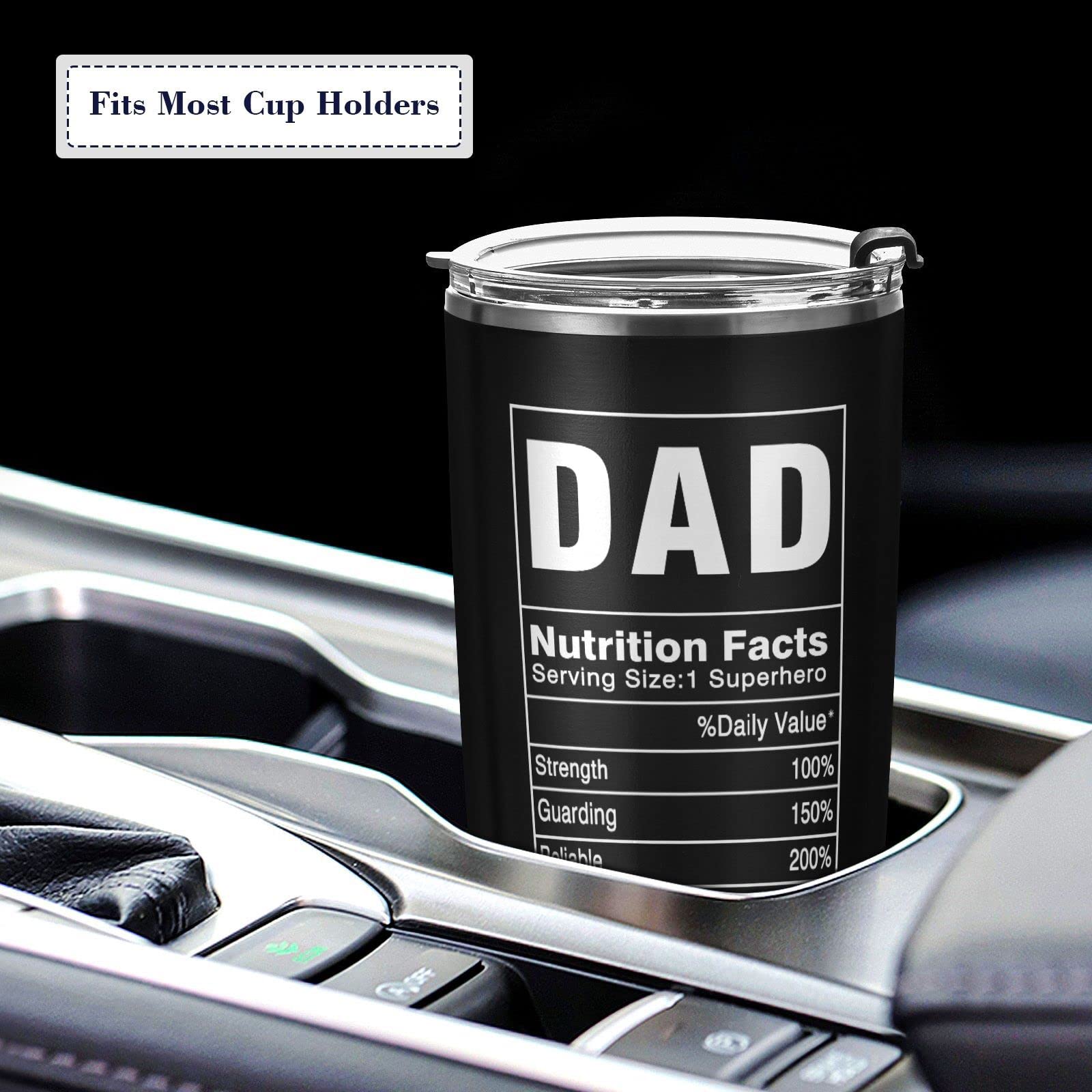 JUDIAN Gifts for Dad - Father's Day and Birthday Tumbler Cup - 20oz Travel Coffee Mug From Daughter or Son