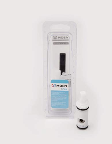 MOEN 1224 Replacement Faucet Cartridge Kit, Fits Most Double Handle Moen Faucets and Tub/Showers, Solid Brass, 1 Pack