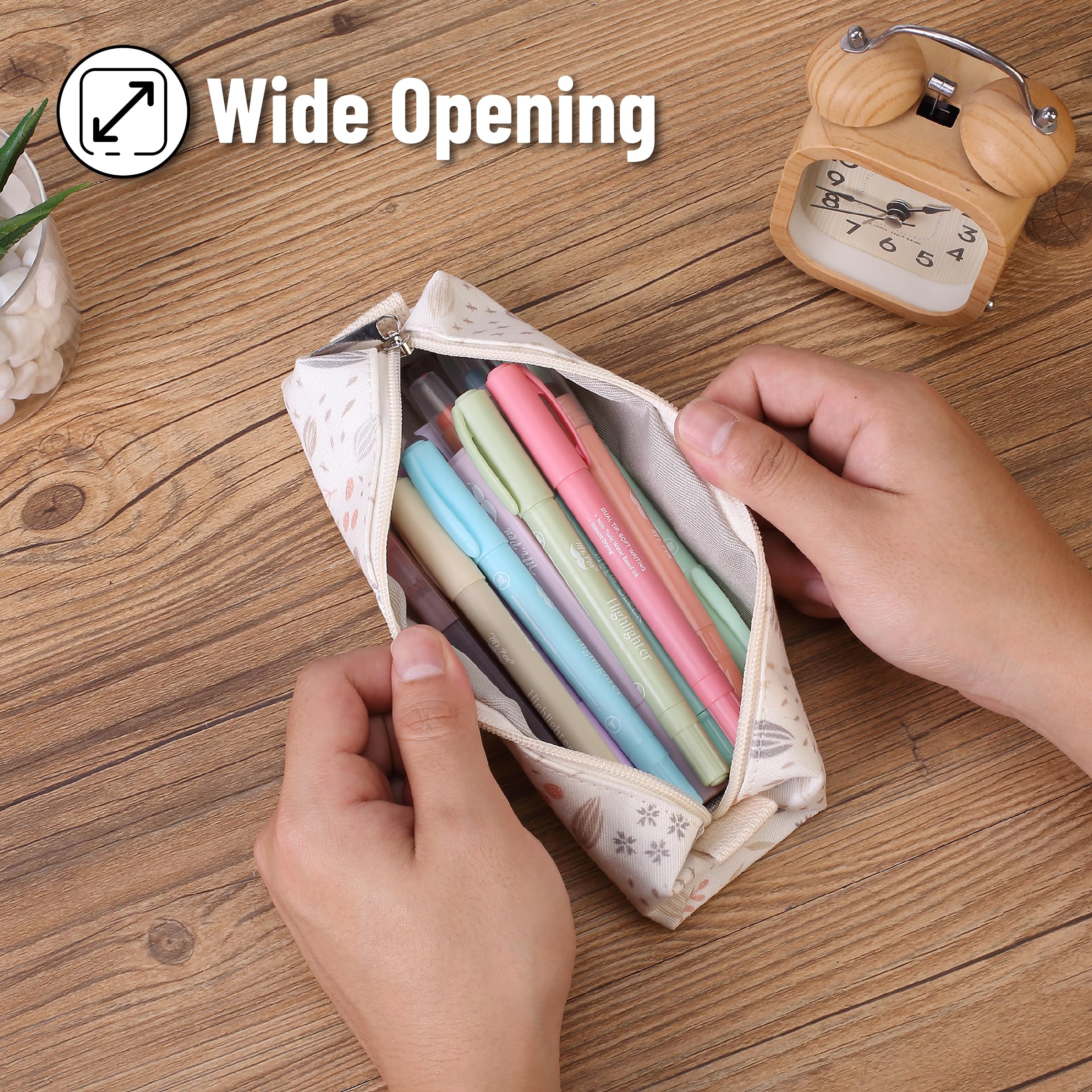 Mr. Pen- Cute Pencil Case Pouch, Boho Design, Multipurpose Canvas Bible Pencil Pouch