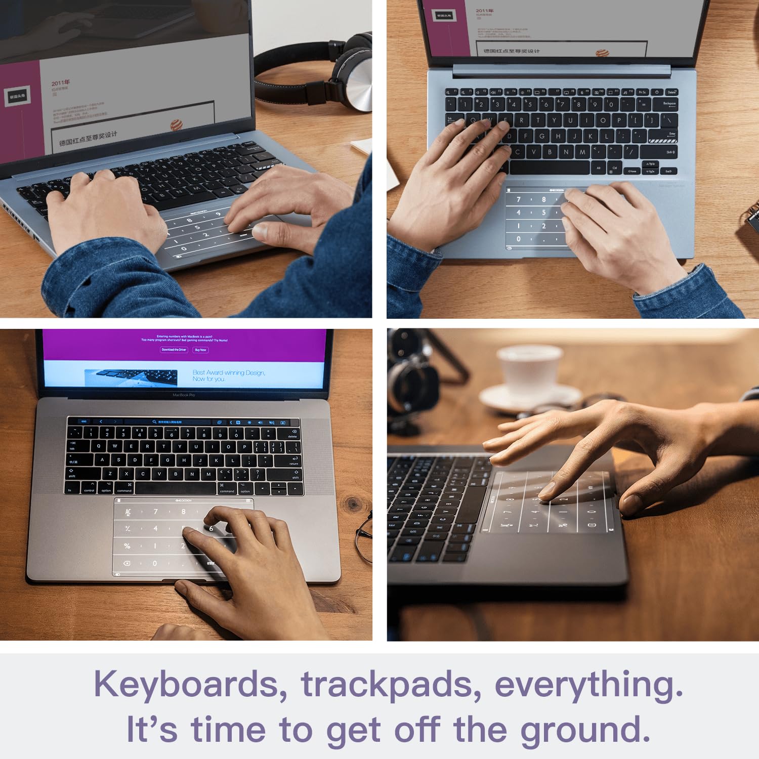 Nums The Smart Numeric Keyboard for MacBook Air 13''(2018-2021 M1), A1932 /A2179 /A2337, TouchpadProtector, 2-N-1 Touchpad with NumericKeypad