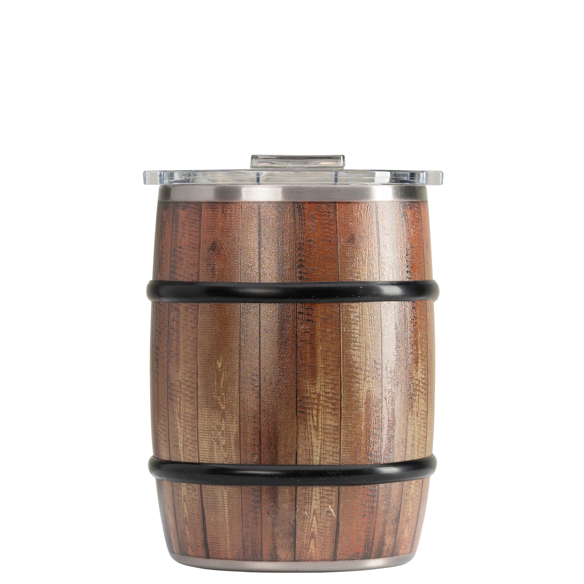 ORCA Double Barrel 24oz | Temperature Insulated, Stainless Steel Tumbler with a Classy Wood Grain Print, for Whiskey, Beer, Coffee or Whatever You're Having — Dark Oak