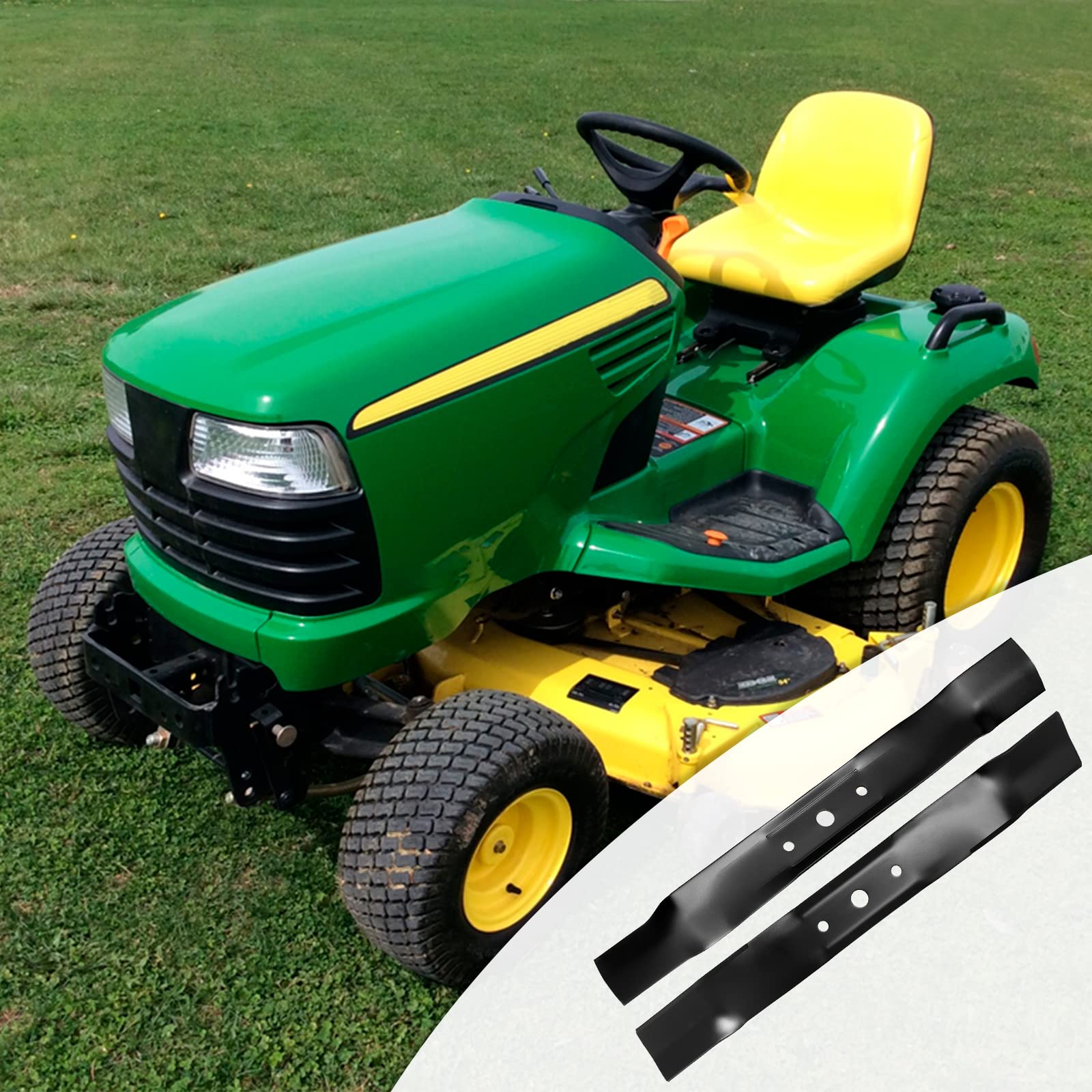 budrash GX20249 Mower Blade Fit for John Dee re 42" Deck, GY20567 High Lift Blades Fit for John Dee re L110 L118 L100 L111 Scotts L1742 Sabre 1642HS 42" Mower Tractor, Replace for GX20433, 2 Pack