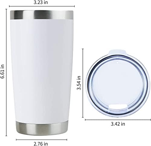 20 oz Stainless Steel Double Wall Vacuum Vasos Travel Cup Tumbler Thermal Coffee Mug Cup With Lid (Blue)