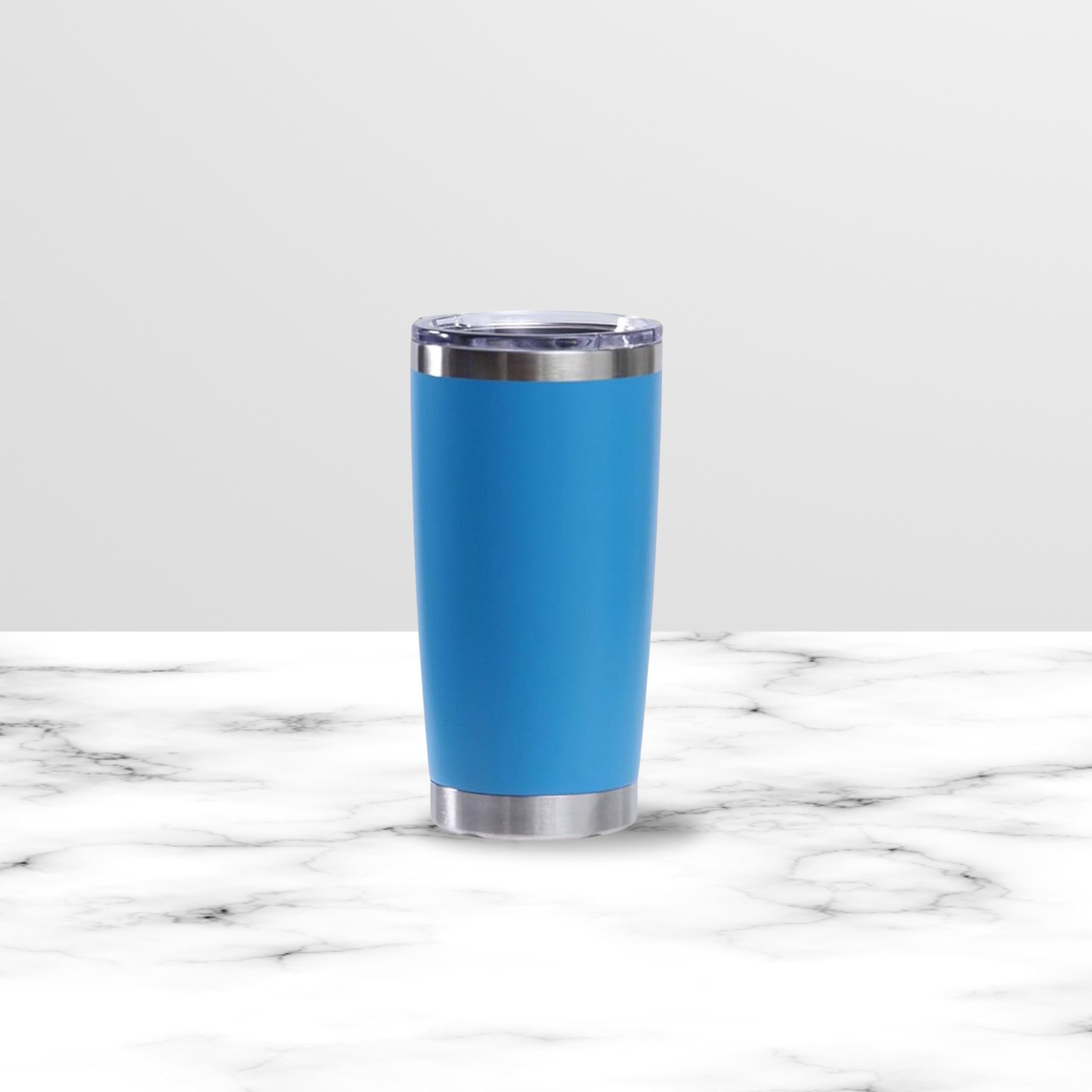 20 oz Stainless Steel Double Wall Vacuum Vasos Travel Cup Tumbler Thermal Coffee Mug Cup With Lid (Blue)