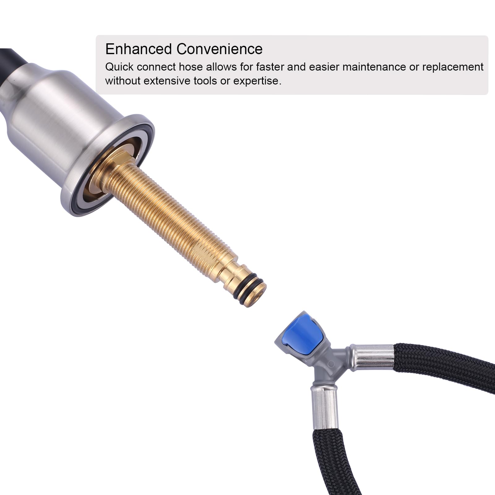 WOWOW Quick Connect Hose Hot and Cold Supply Hoses for Bathroom Faucet