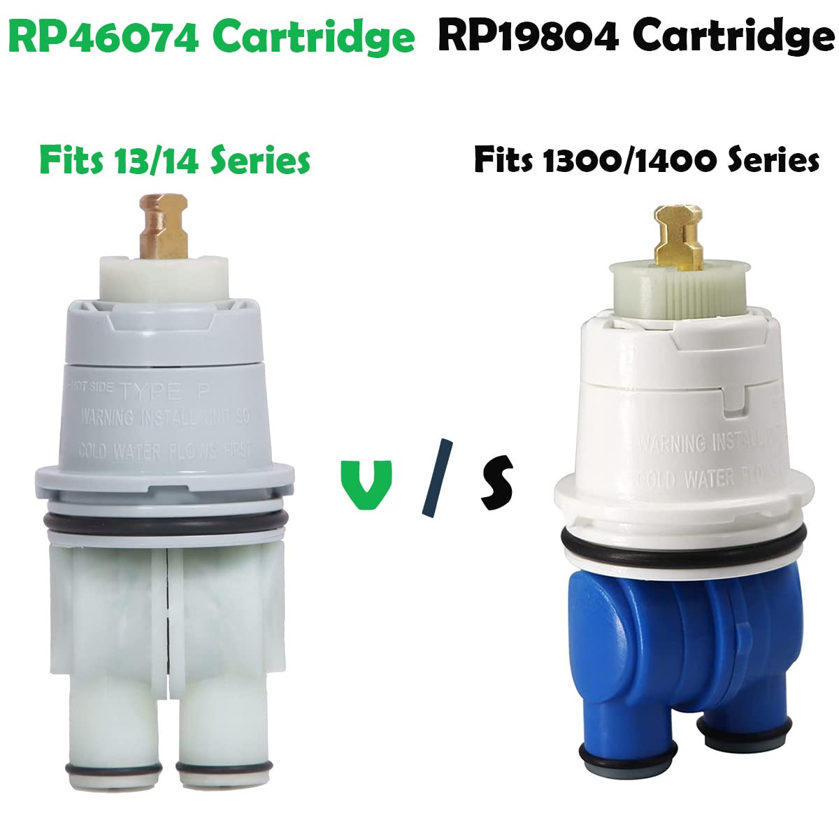 RP46074 Shower Cartridge Assembly Compatible For Shower and Tub 13/14 Series Faucet, Single-handle Universal Valve Cartridge Repair Assembly, Include RP22734 Bonnet Nut Replacement