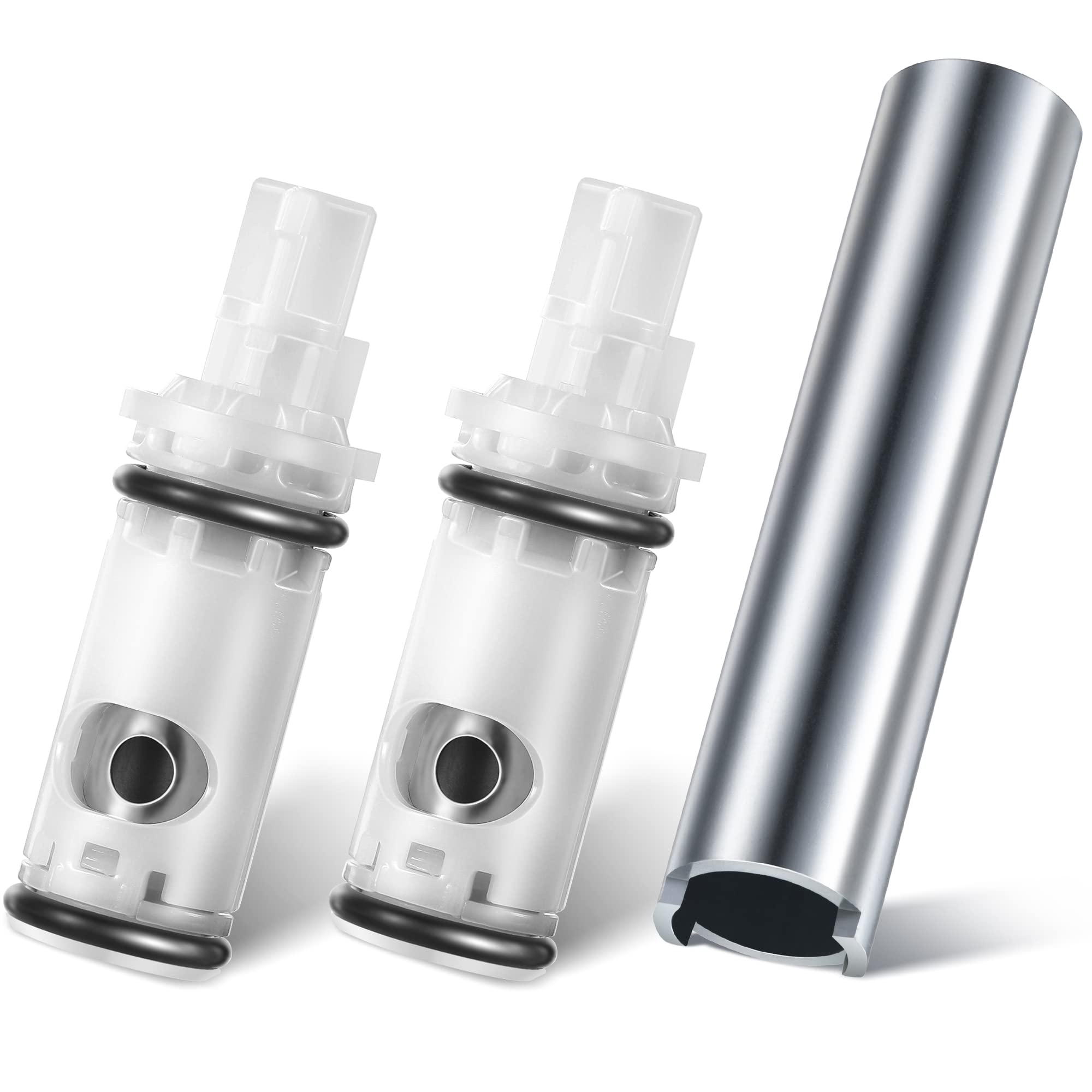 Enhon 3 Pcs Faucet Cartridge Replacement Kit Compatible with Moen 1224 1224B Cartridge Retainer Removal Tool/Moen 14272 for Double Handle Tub Shower, Faucet Cartridge Bathtub Valve Repair