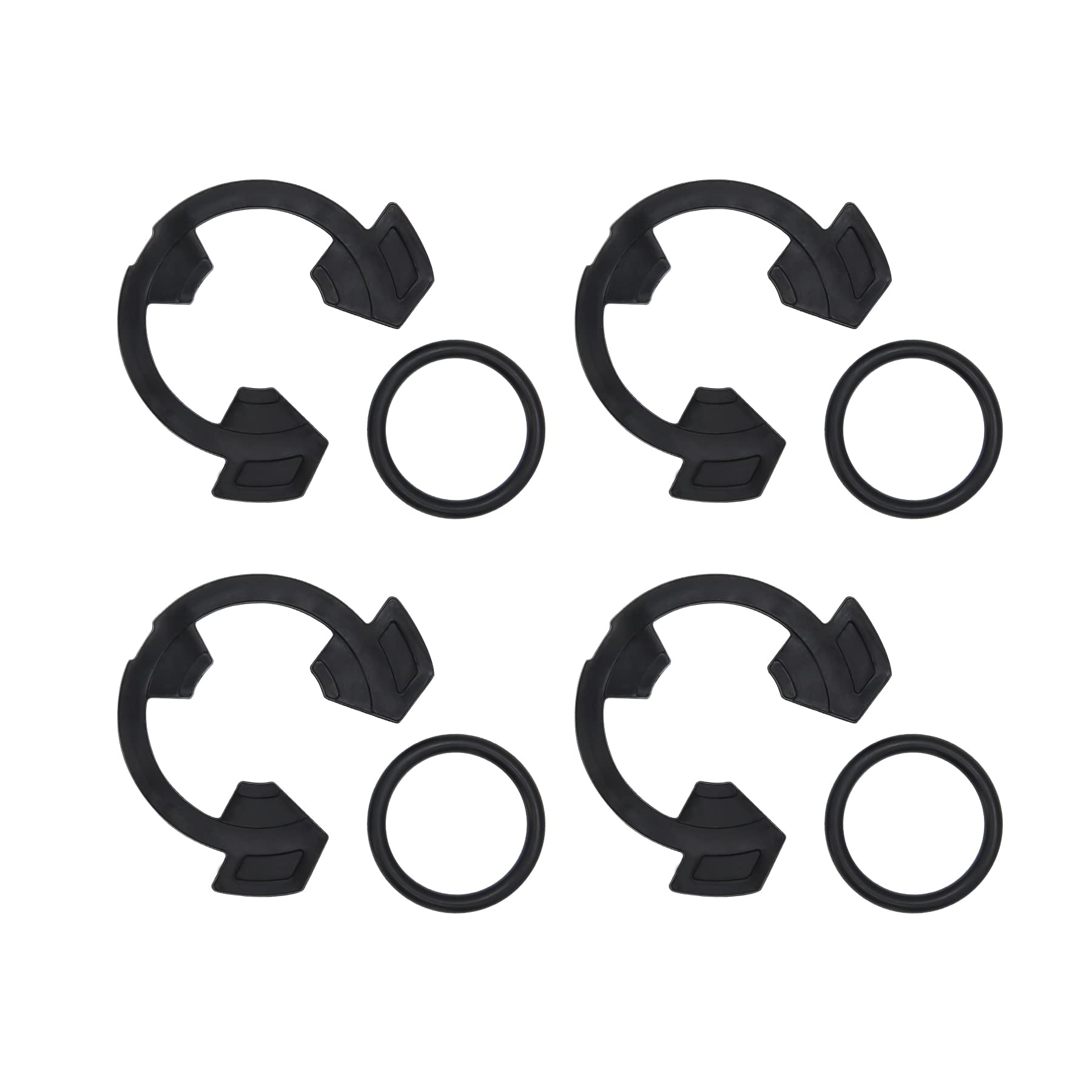 RURBRIN (4+4PCS) 1" Water Softener Clips and O-Rings kit Fit for GE/Kenmore Eco-Pure Eco-Water Sears North Star Softeners, Replace Parts 7337589 and 7170262