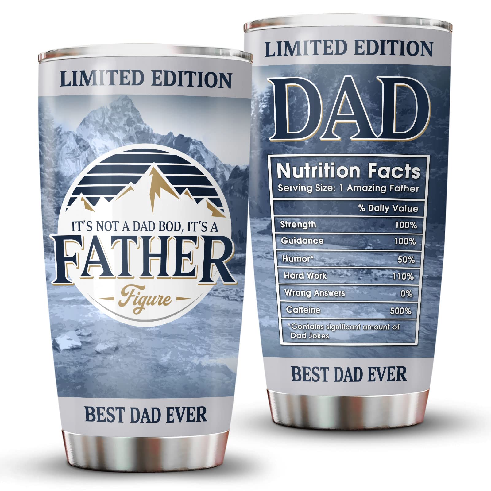 34HD Dad Light Tumbler with Lid, 20 oz Stainless Steel Vacuum Insulated Dad Coffee Mug, Daddy Gifts from Daughter Son Wife, Men Gifts for Fathers Day Birthday Christmas